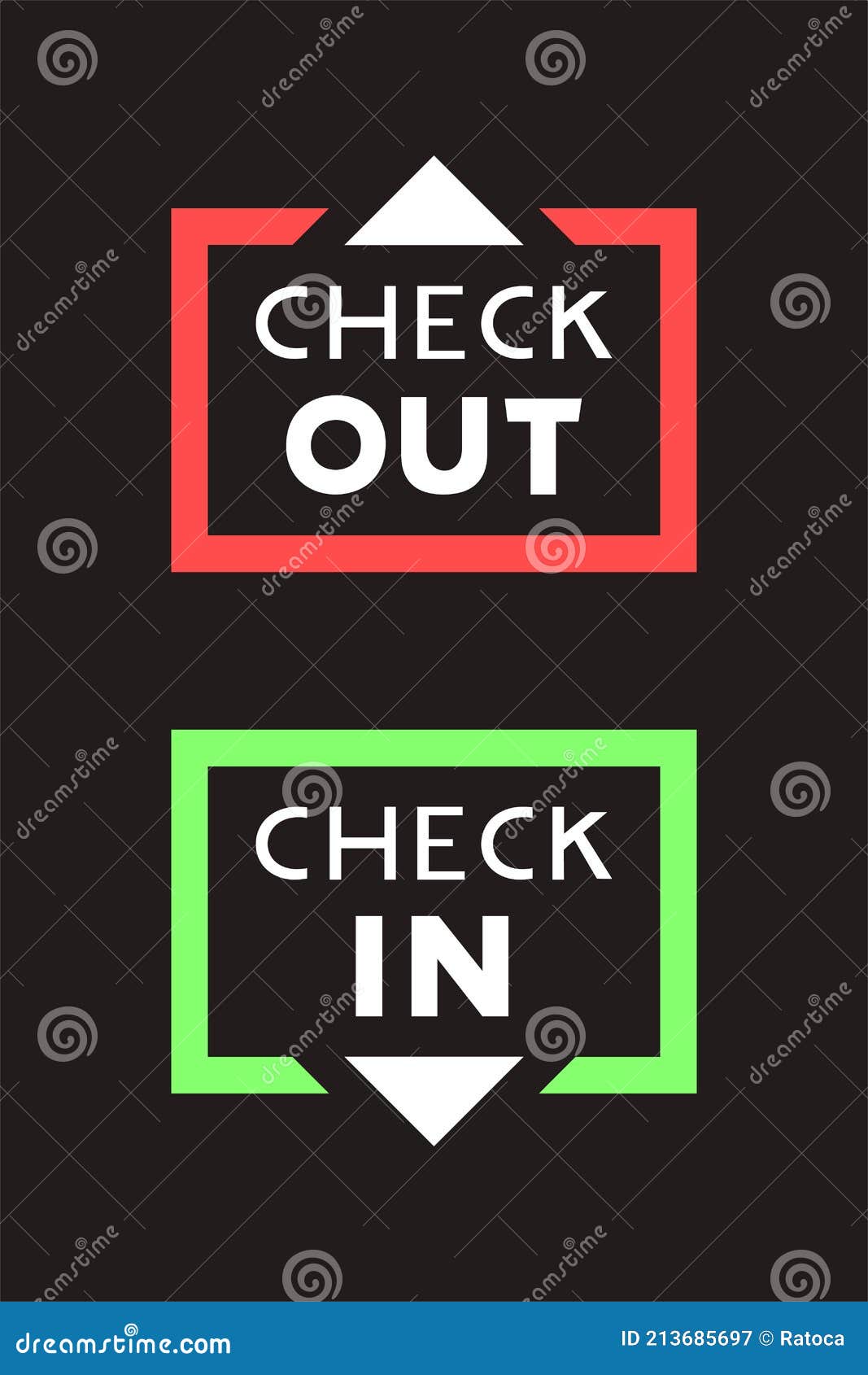 Check-in E Check-out De Mensagens Ilustração do Vetor - Ilustração de ...
