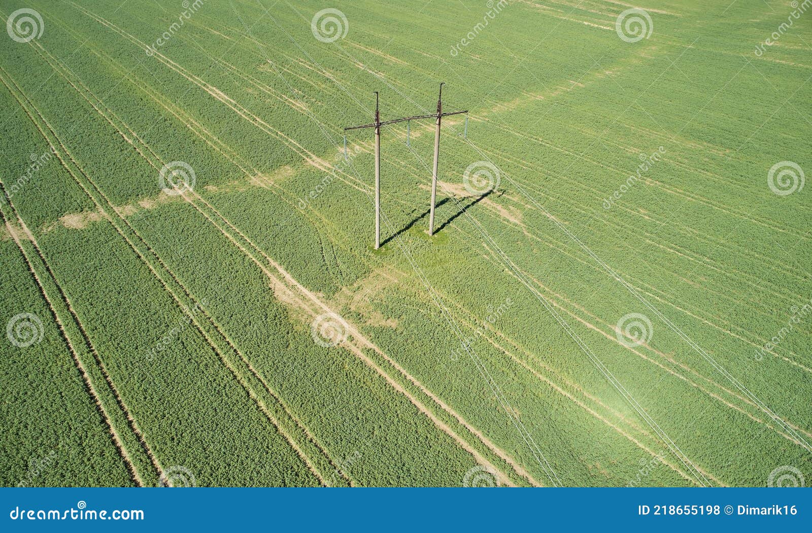 Check Electric Lines with Drone Stock Photo - Image of grid ...