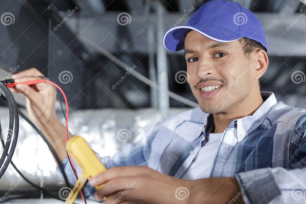 Check Electrical System in Factory Stock Image - Image of panel ...