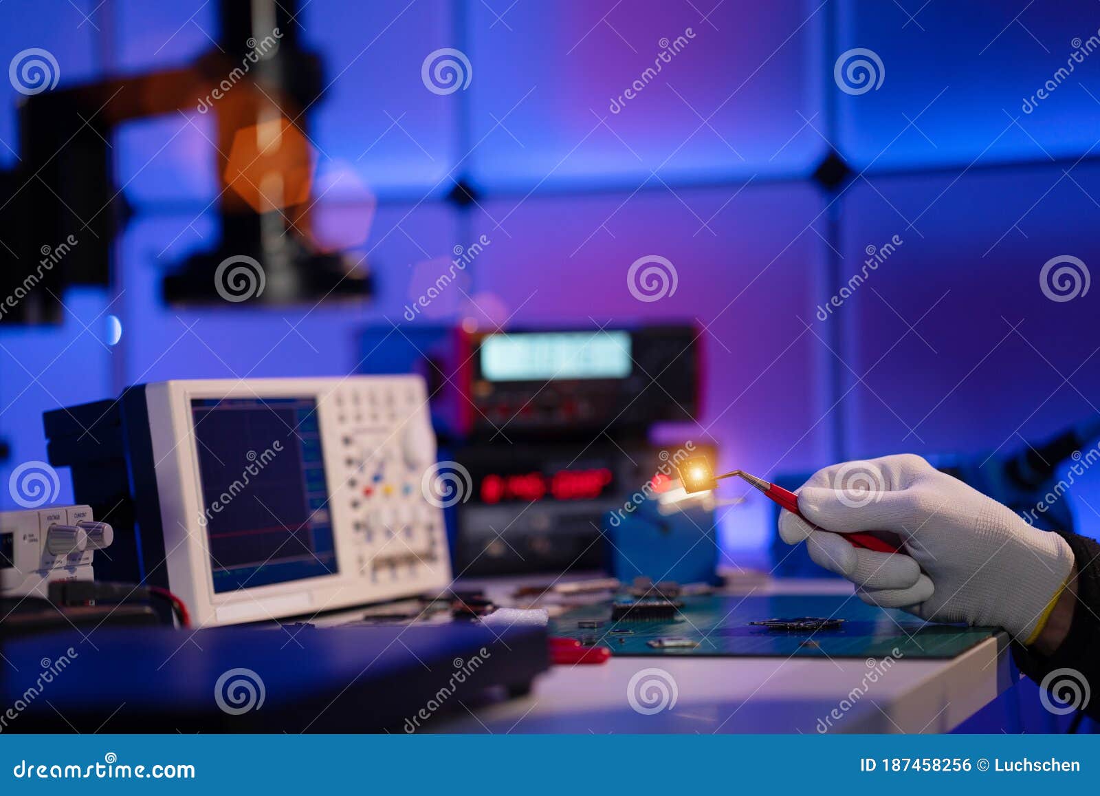 Check Electronics Device in Industrial Lab Stock Photo - Image of ...