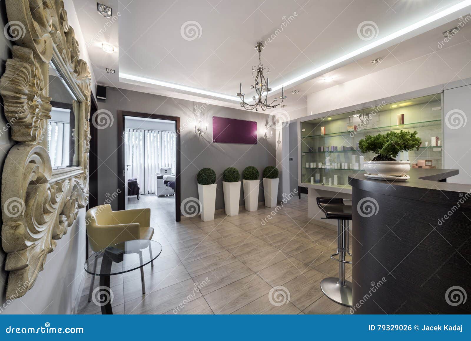 Check-in in Elegant Modern Clinic Stock Photo - Image of architecture ...