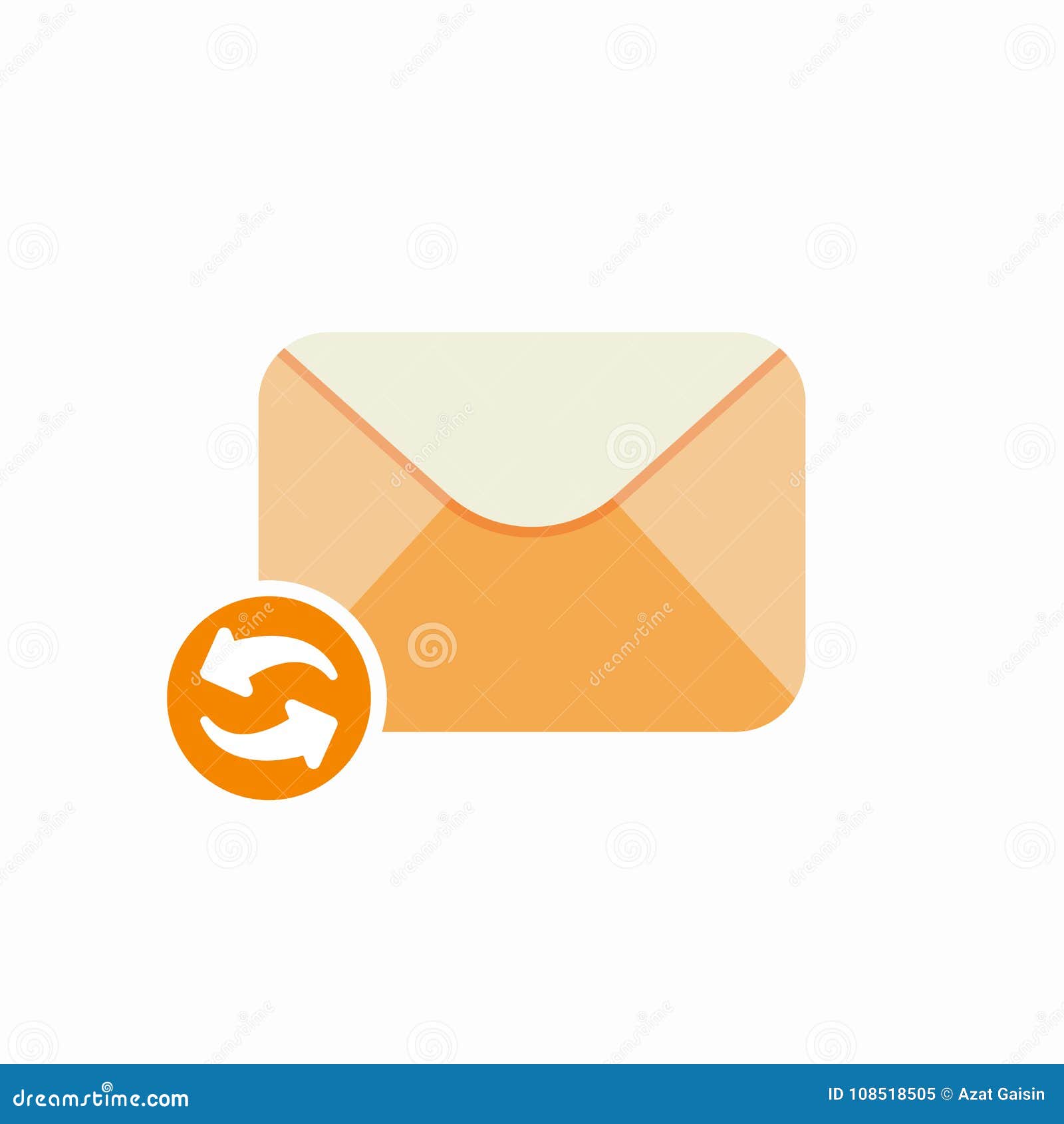 Check Email Envelope Mail Refresh Icon Stock Vector - Illustration of ...