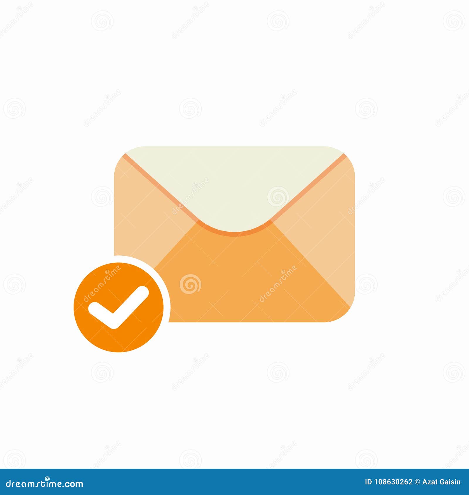 Check email mark ok icon stock vector. Illustration of mark - 108630262