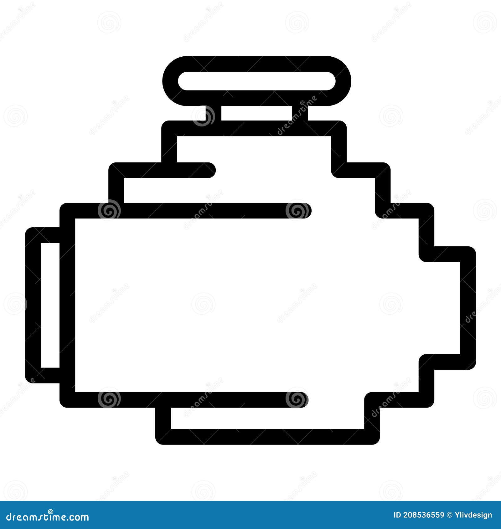 Check Engine Dashboard Icon, Outline Style Stock Vector - Illustration ...