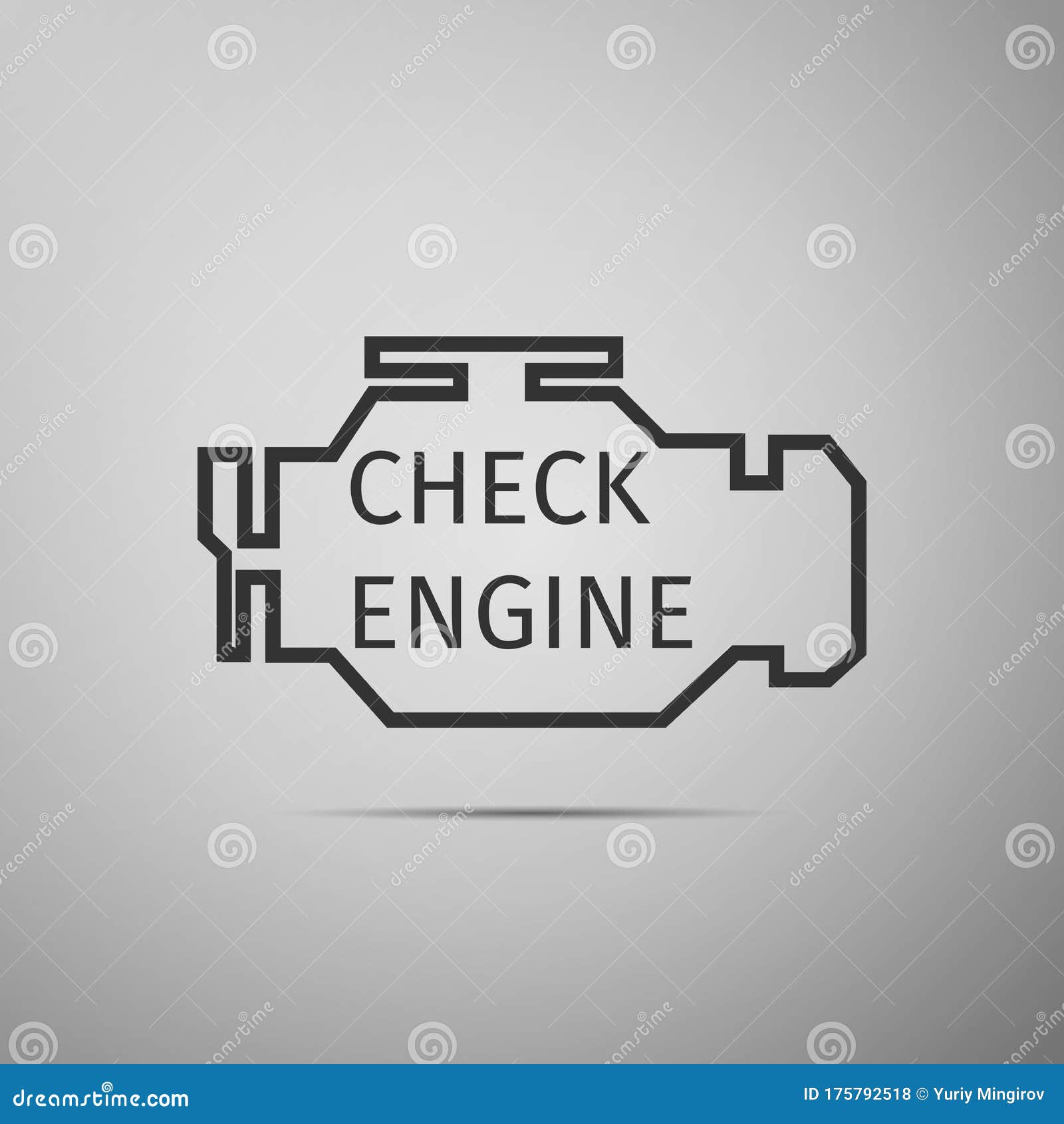 Check engine icon. stock vector. Illustration of design - 175792518