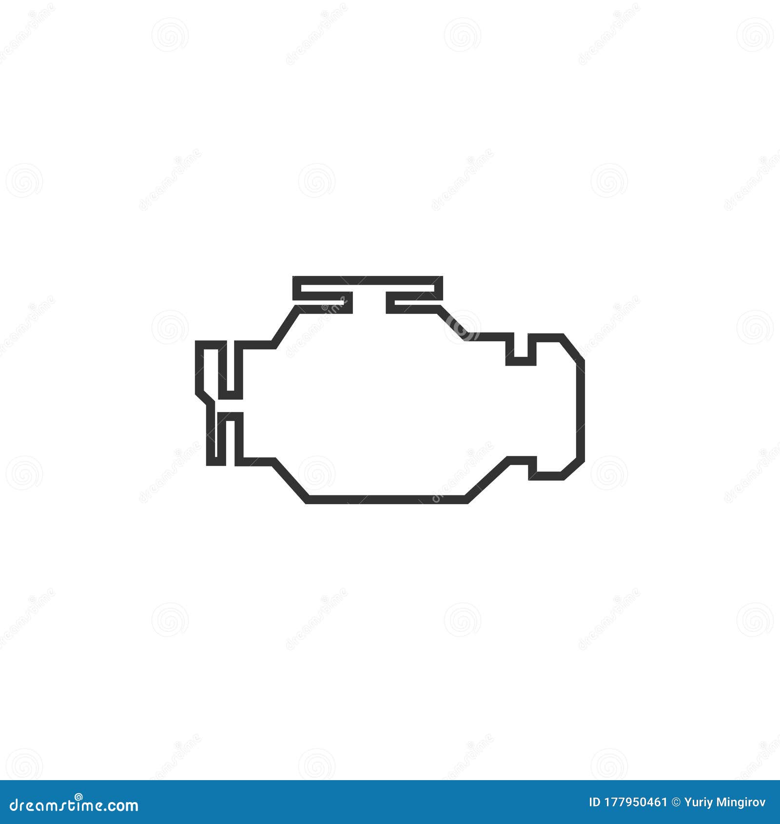Check engine icon isolated stock vector. Illustration of equipment ...