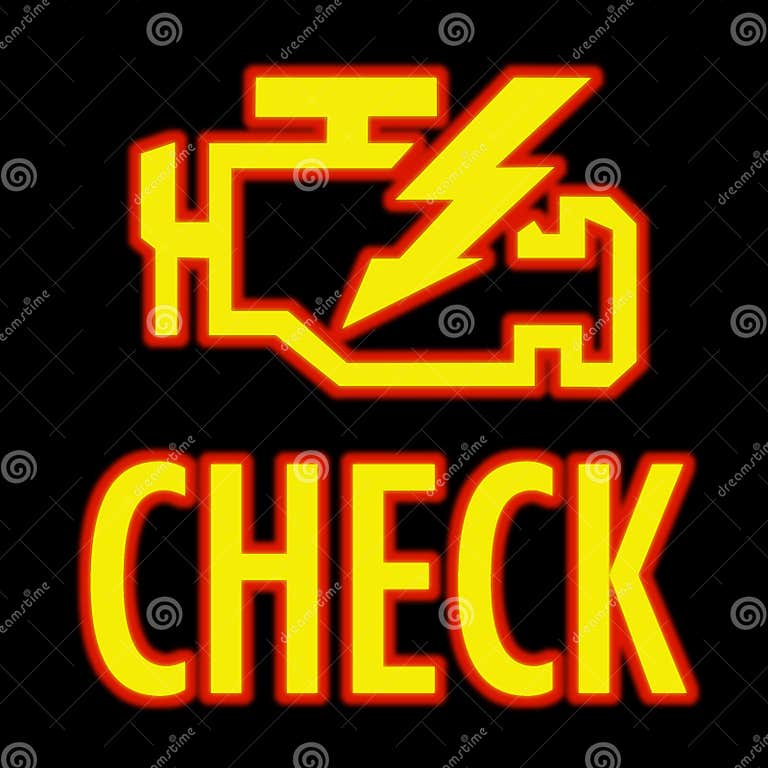 Check engine light stock illustration. Illustration of auto - 8896371