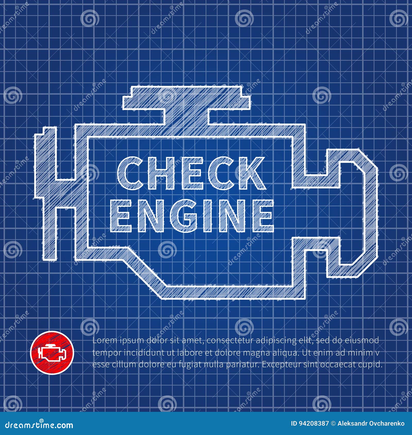 Check Engine Logo Vector