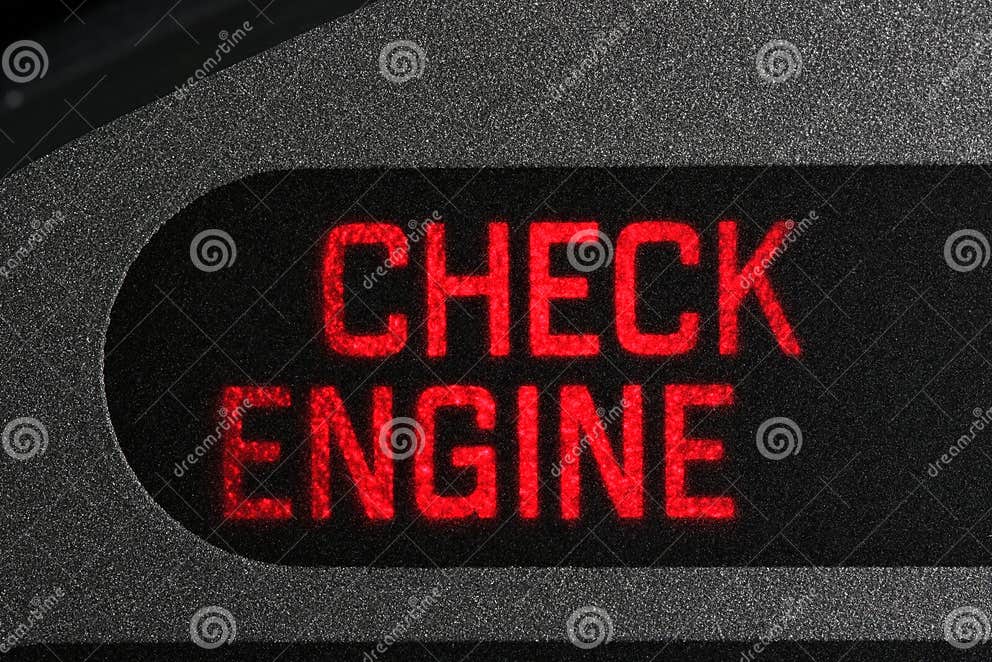 Check engine warning light stock photo. Image of defective - 83383186
