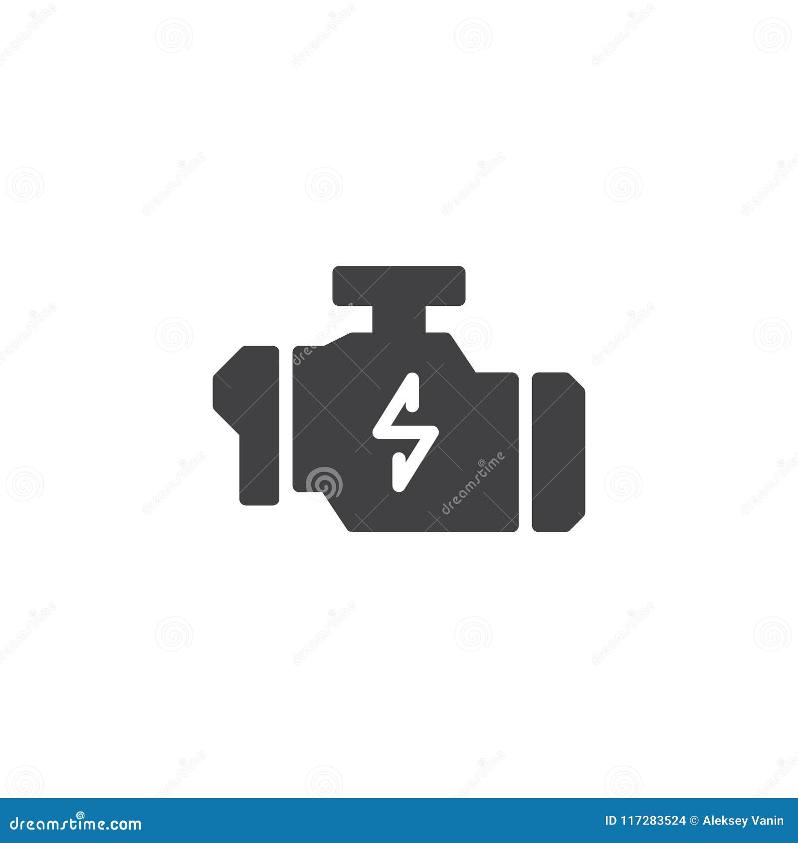 Check Engine Warning Sign Vector Icon Stock Vector - Illustration of ...