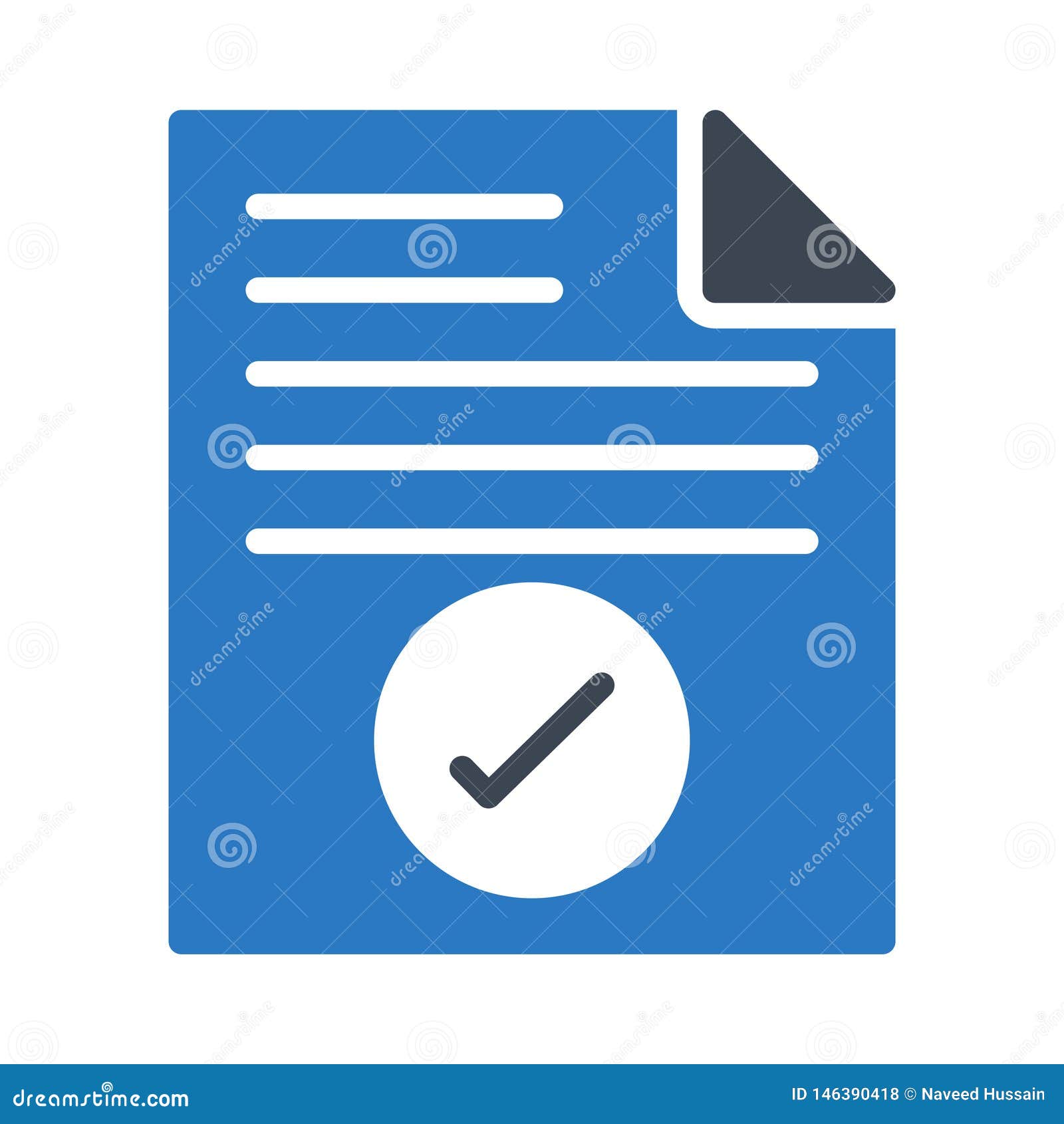 Check File Glyph Color Vector Icon Stock Illustration - Illustration of ...