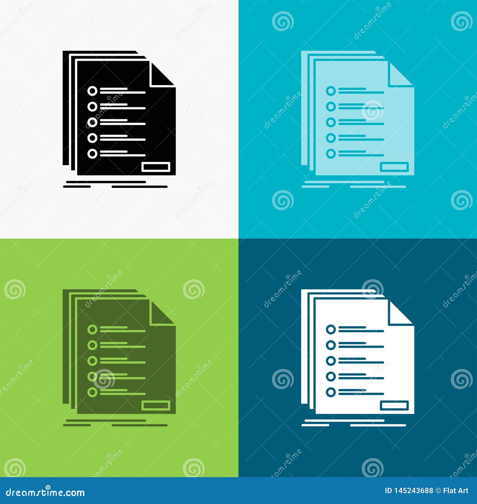 Check, Filing, List, Listing, Registration Icon Over Various Background ...