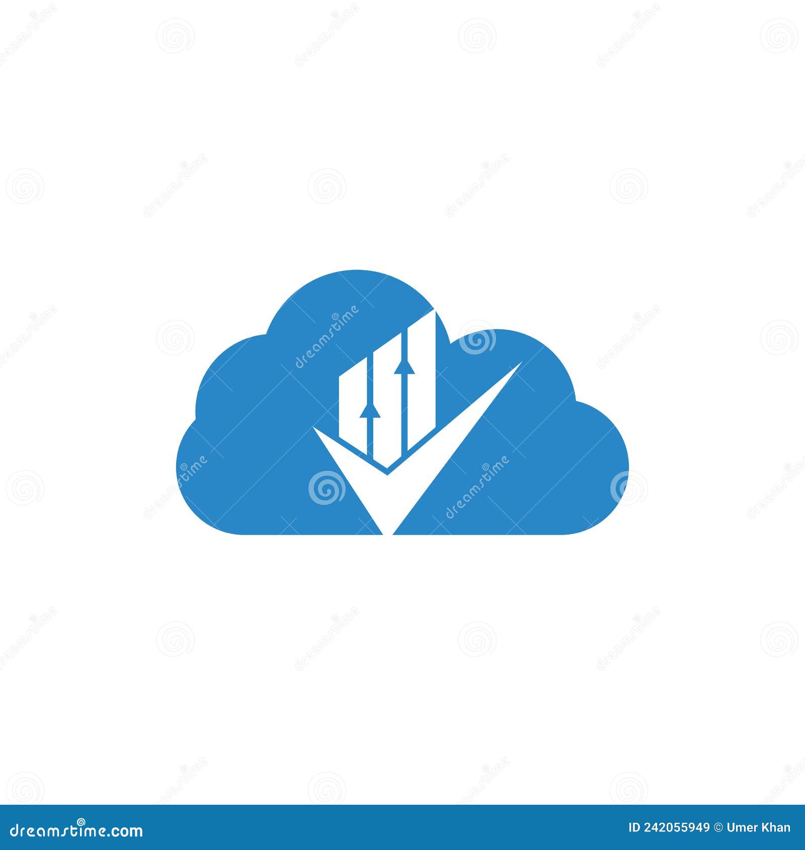 Check Finance Cloud Shape Logo Icon Vector. Stock Vector - Illustration ...