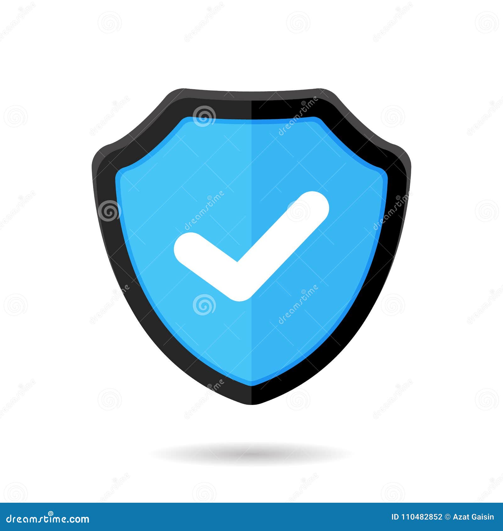 Check Firewall Protect Protection Security Shield Icon Stock Vector ...