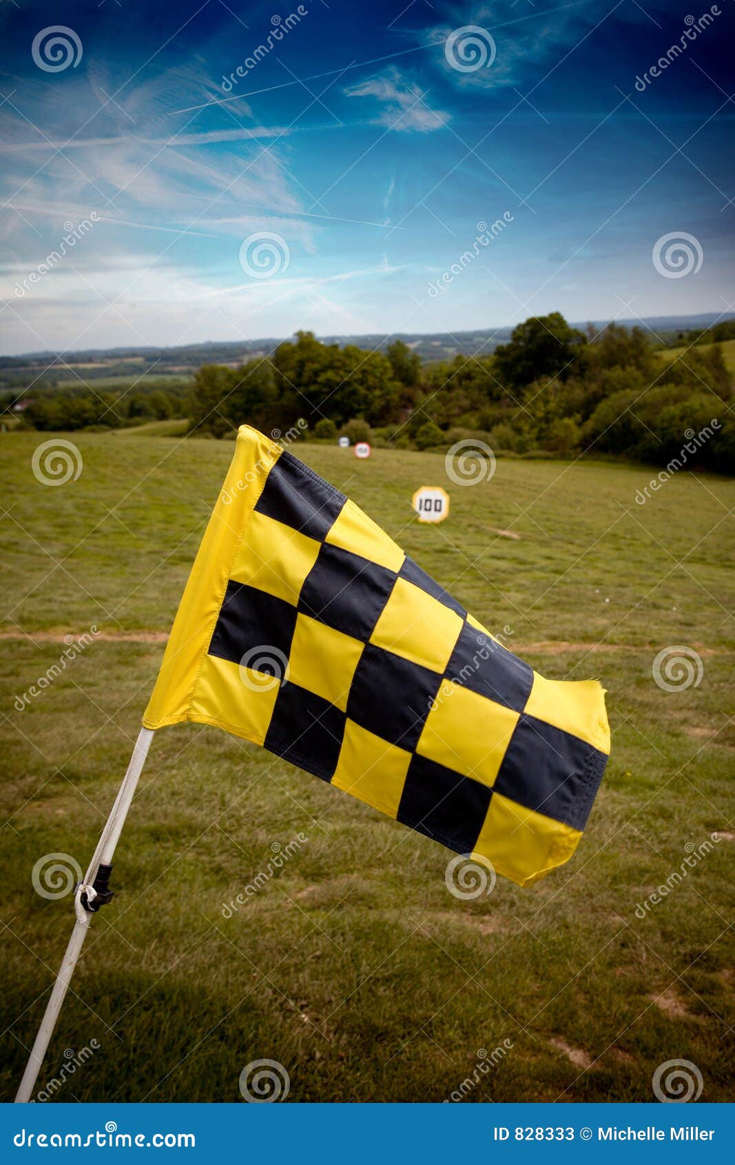 Check Flag Golf Range stock image. Image of ball, hills - 828333