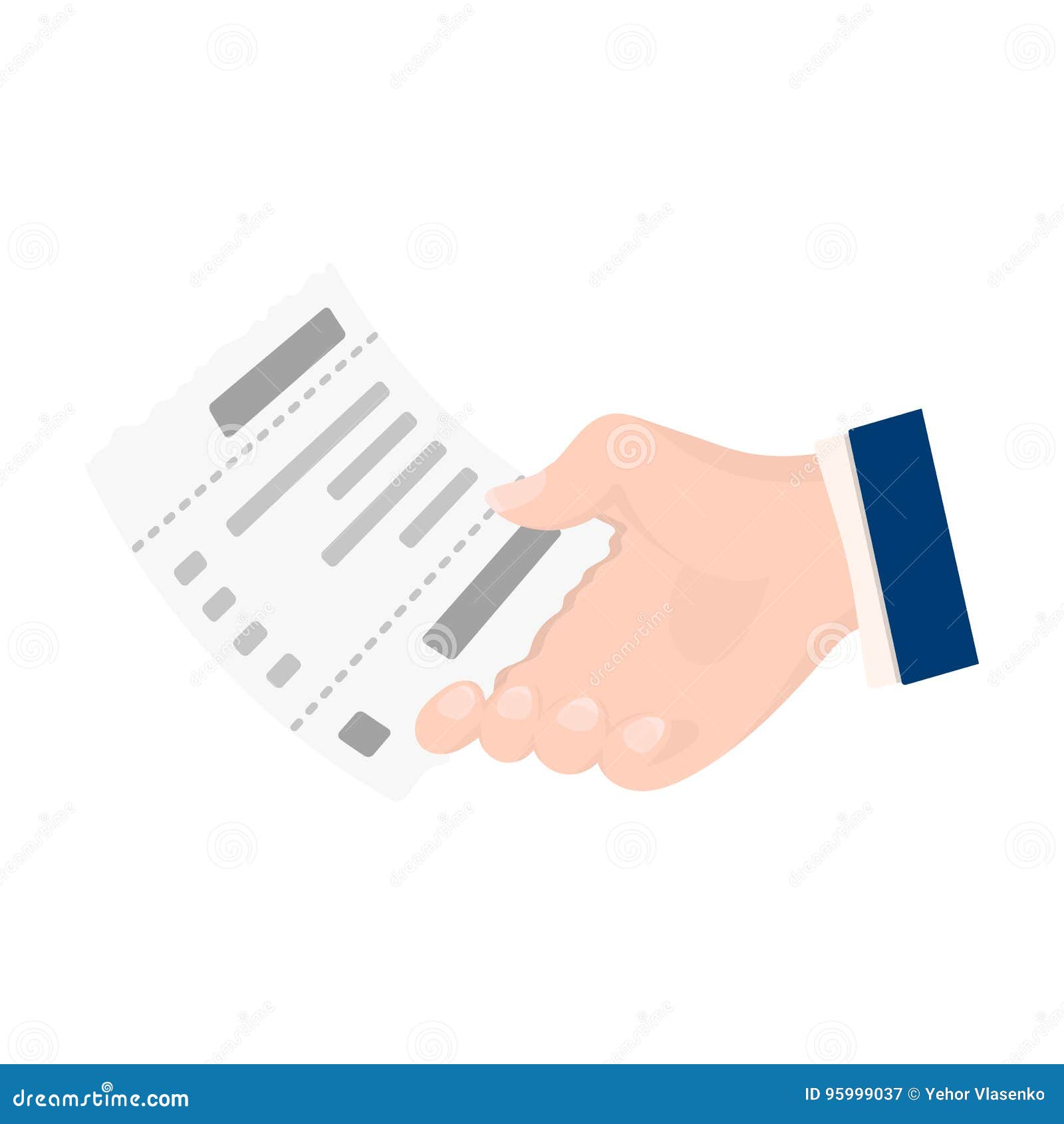 Check in Hand. E-commerce Single Icon in Cartoon Style Stock Vector ...