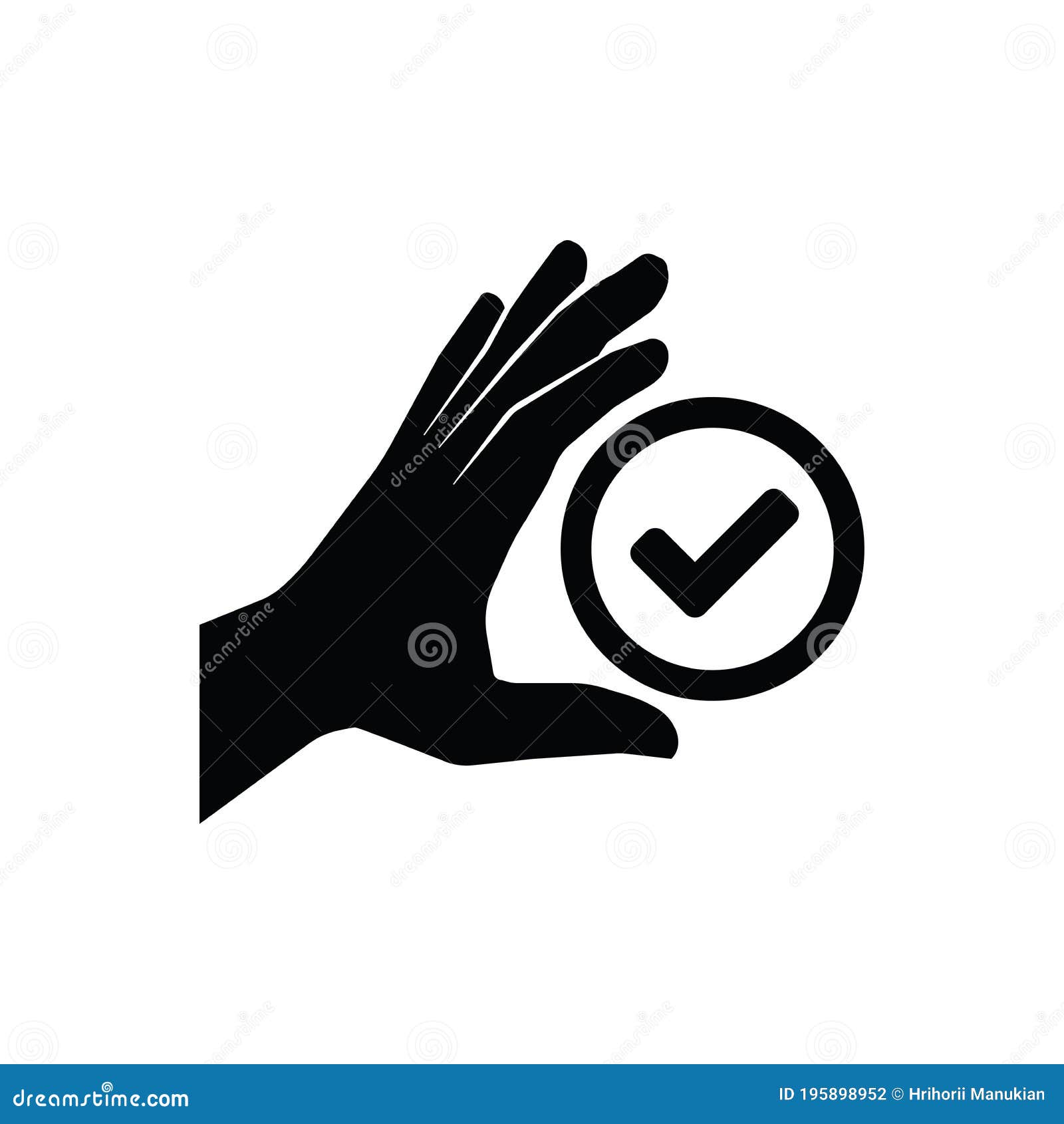 Check in Hand Icon. One of Set Web Icons Stock Vector - Illustration of ...