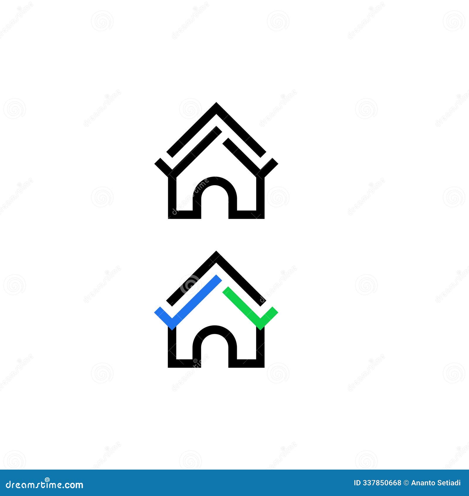 House Tick Icon - Home Check Mark Symbol Vector Illustration ...