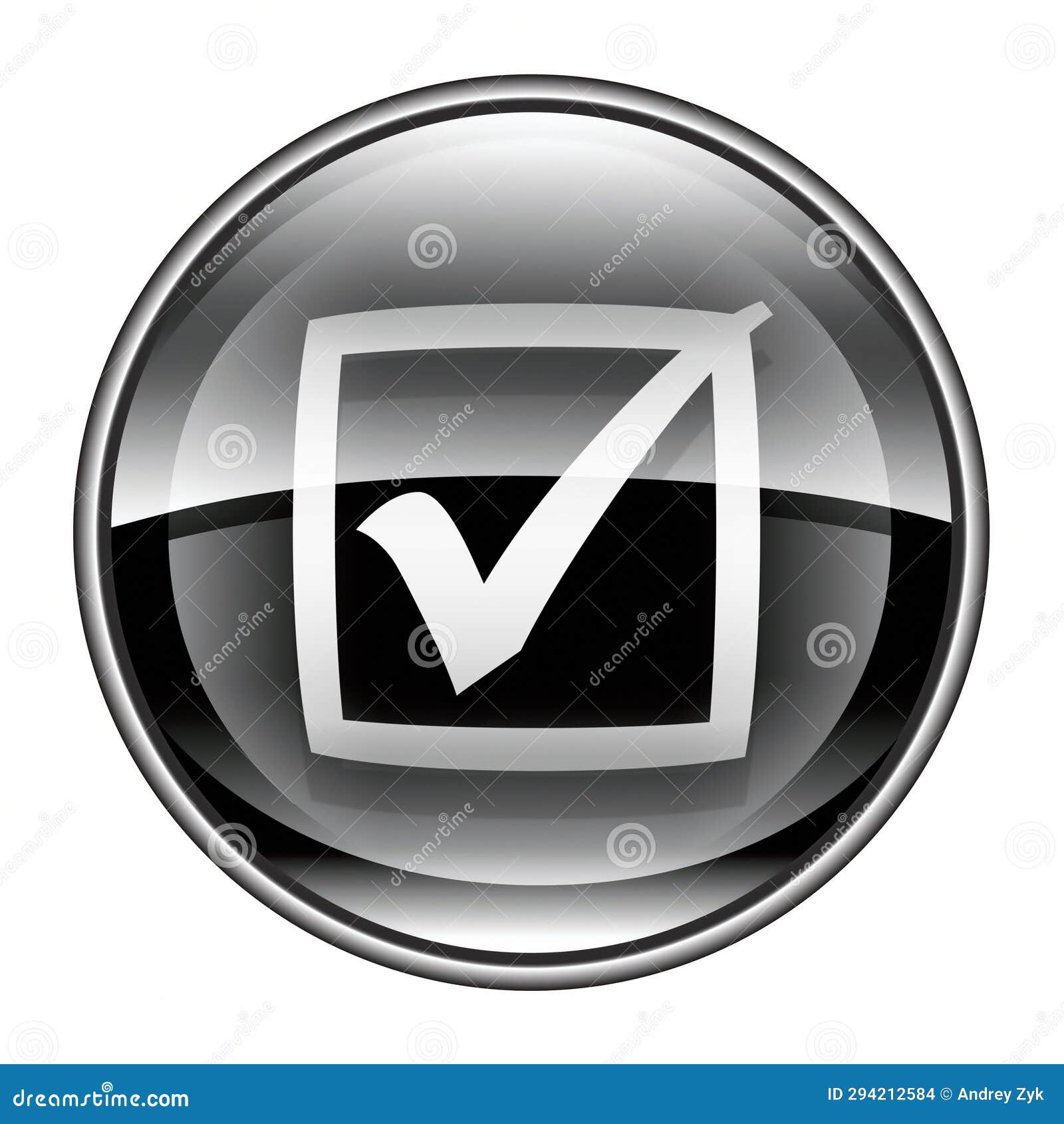 Check icon black. stock illustration. Illustration of line - 294212584