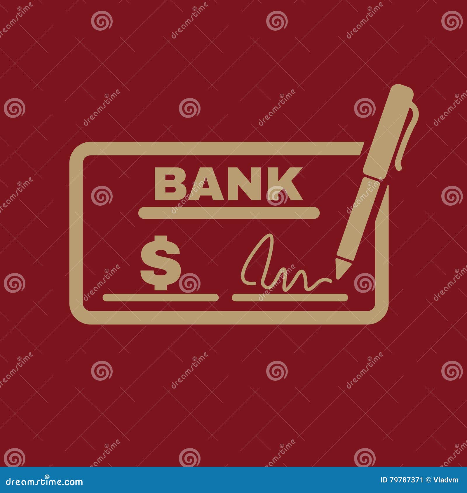 The Check Icon. Checkbook and Cheque, Pay, Payment, Paying Symbol Stock ...