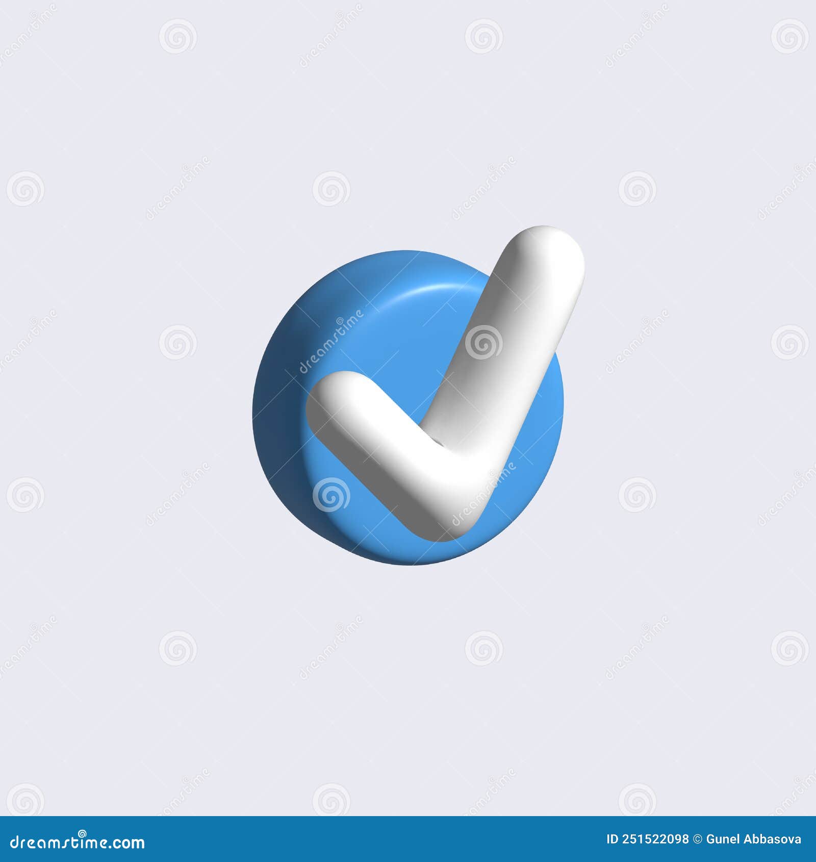 Check Icon 3d Illustration. Check Mark 3d Illustration Stock ...