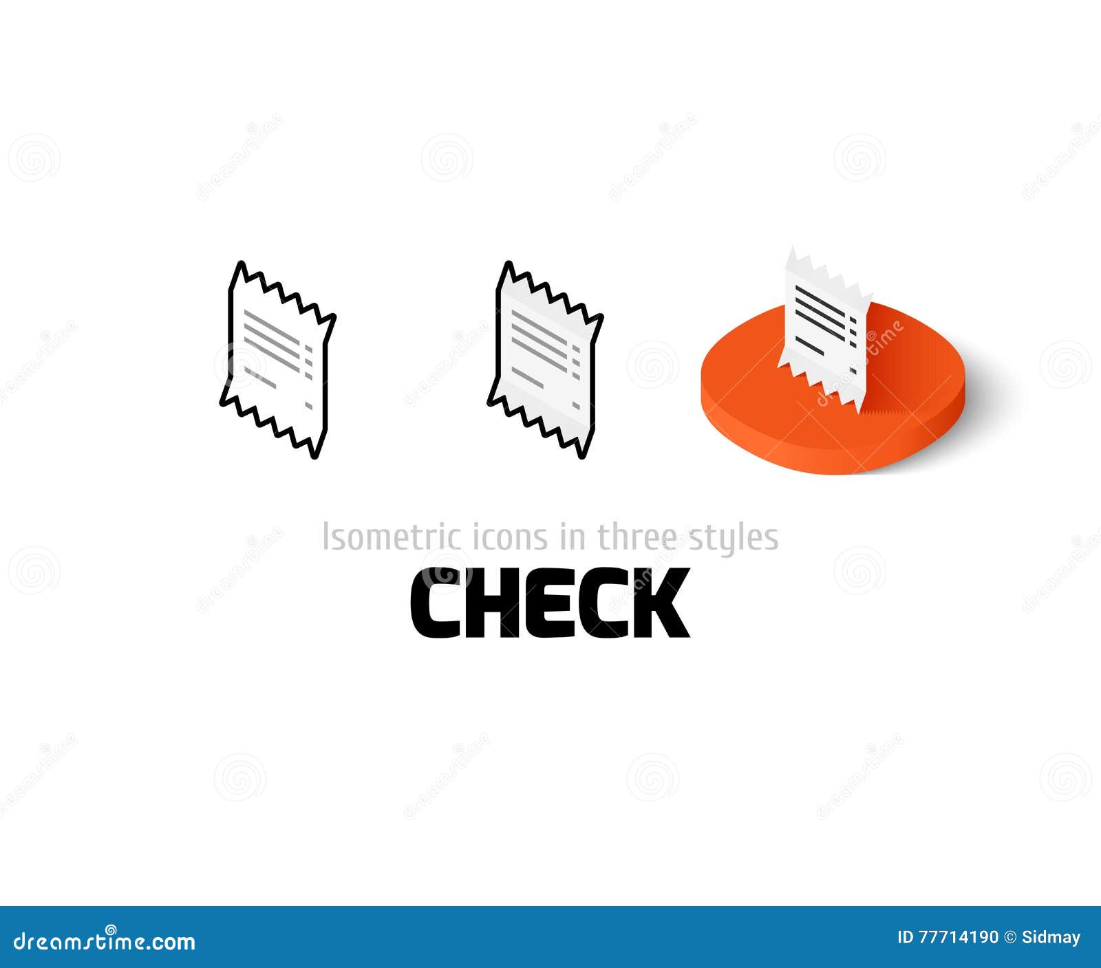Check Icon in Different Style Stock Vector - Illustration of money ...