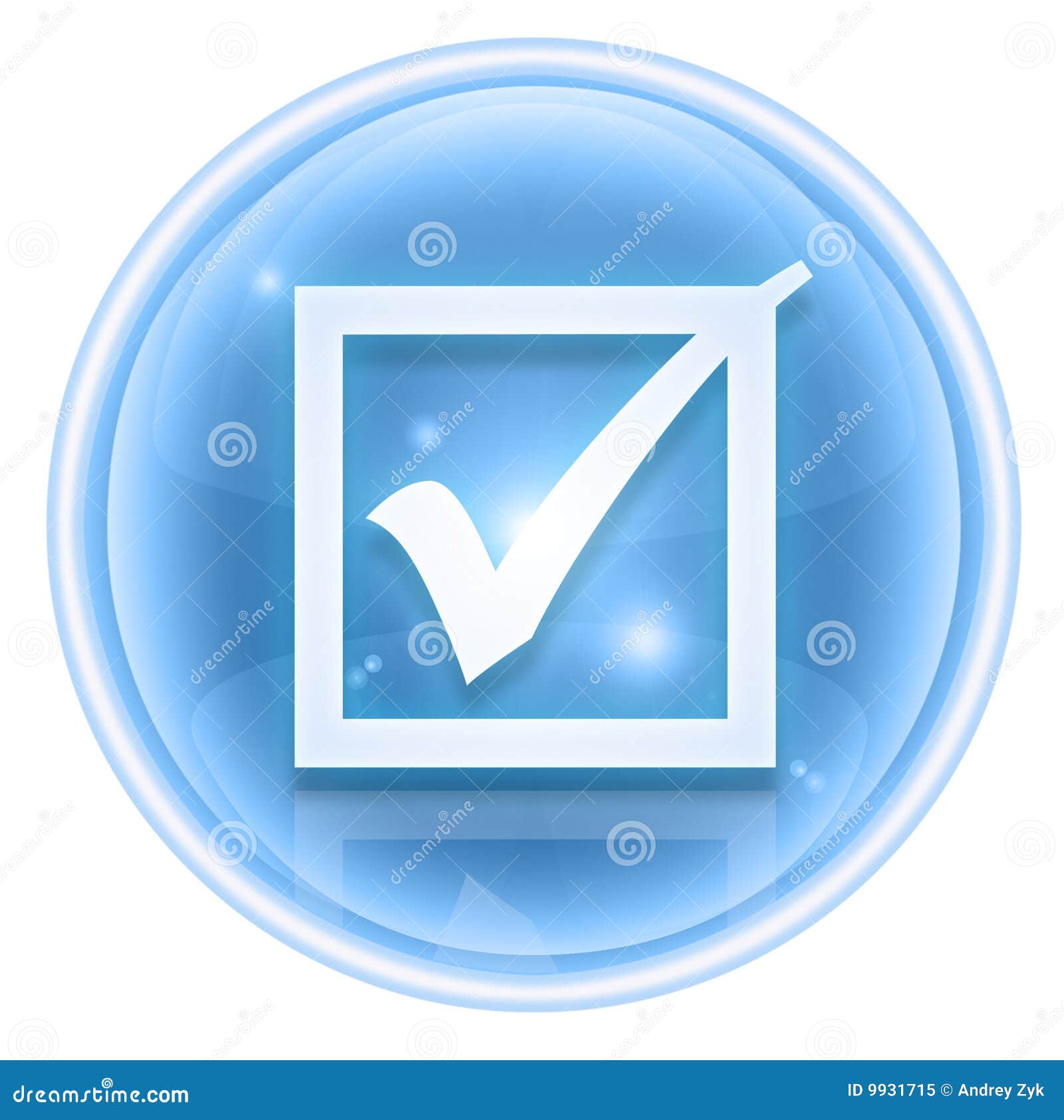 Check icon ice stock illustration. Illustration of press - 9931715