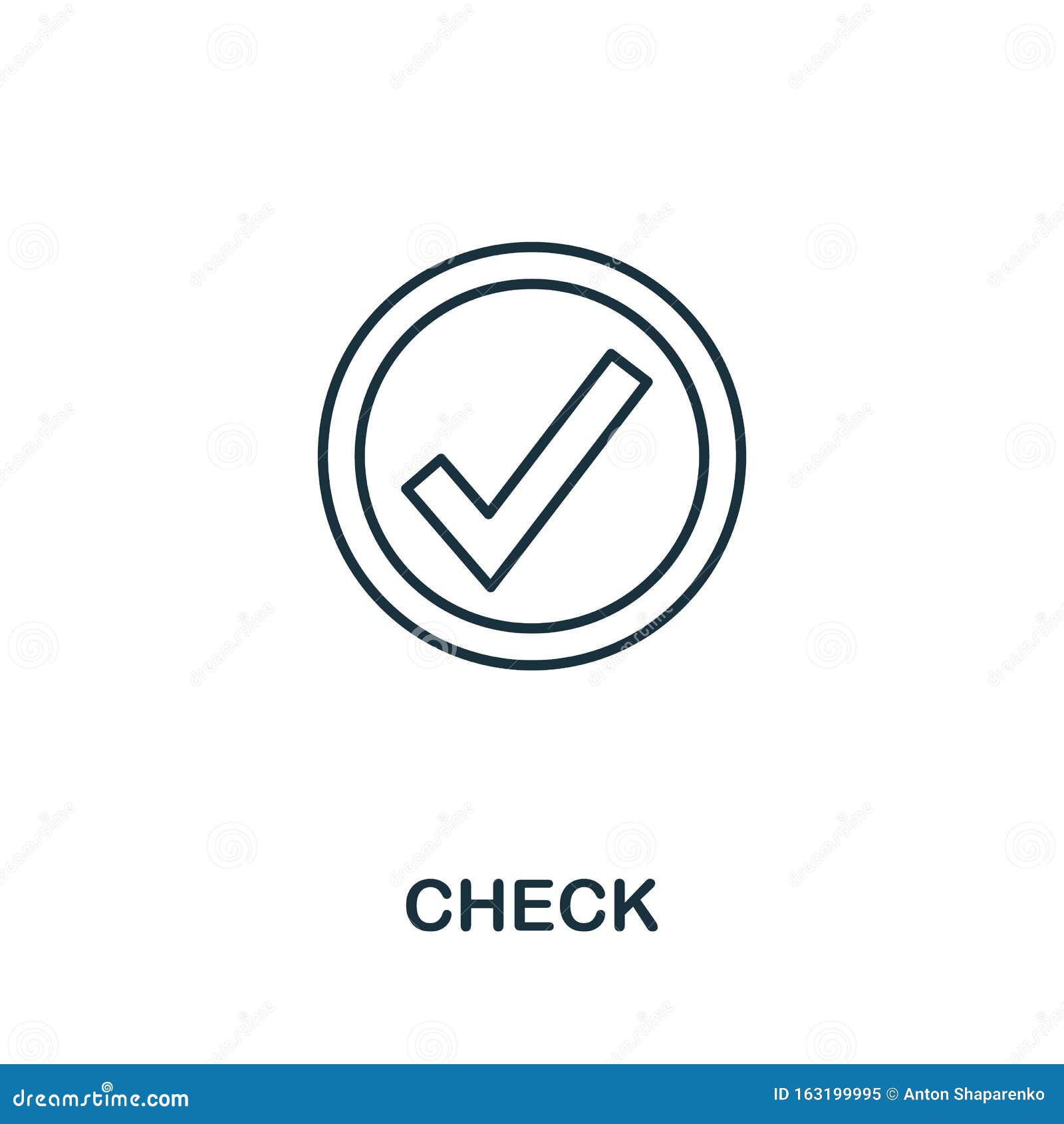 Check Icon Outline Style. Thin Line Creative Check Icon for Logo ...