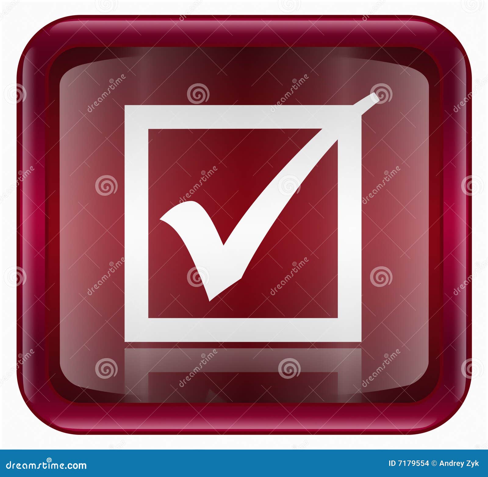 Check icon red stock vector. Illustration of pointing - 7179554