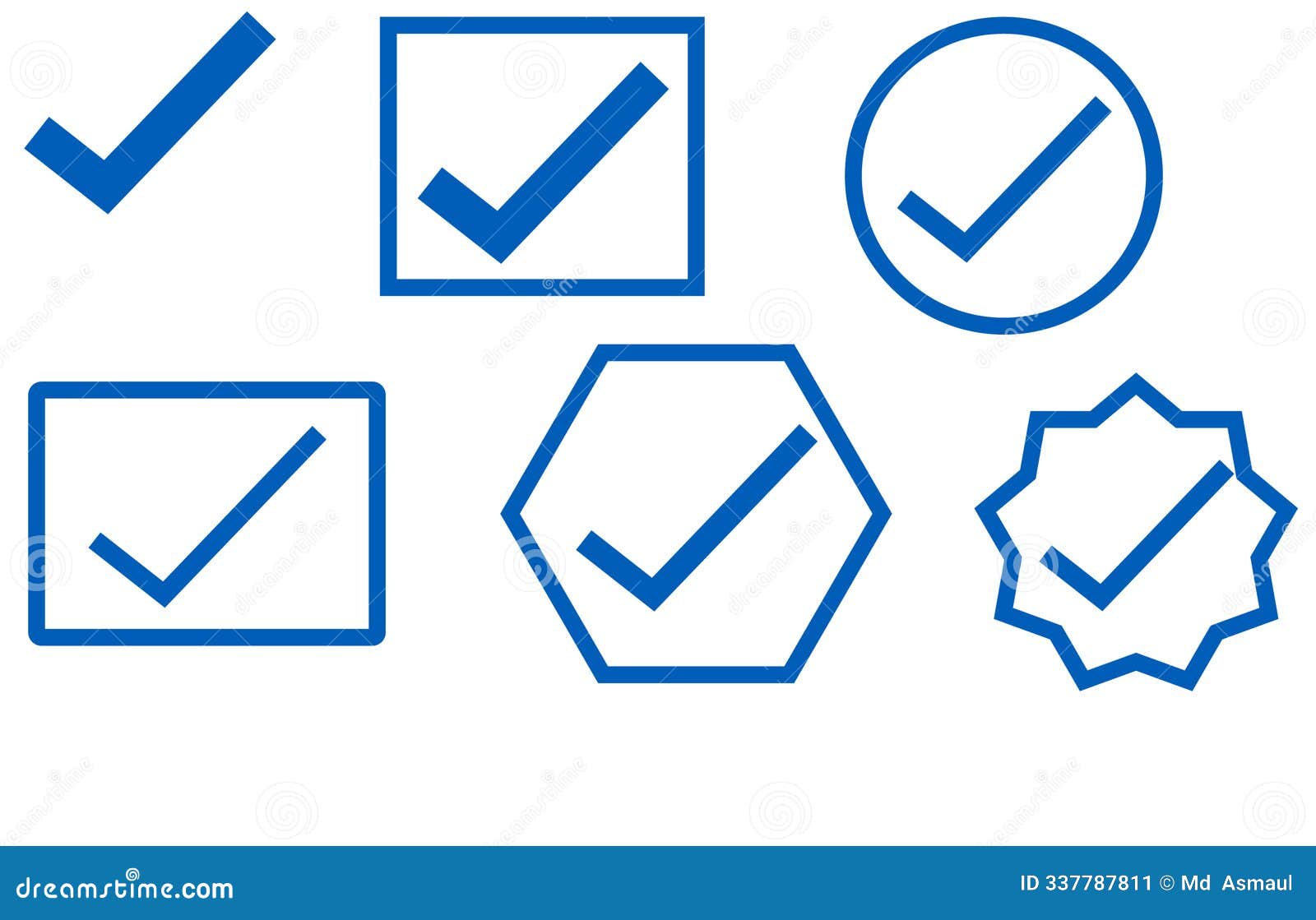 Yes, True, Check Mark Icon, Approve, Mark Cartoon Vector ...