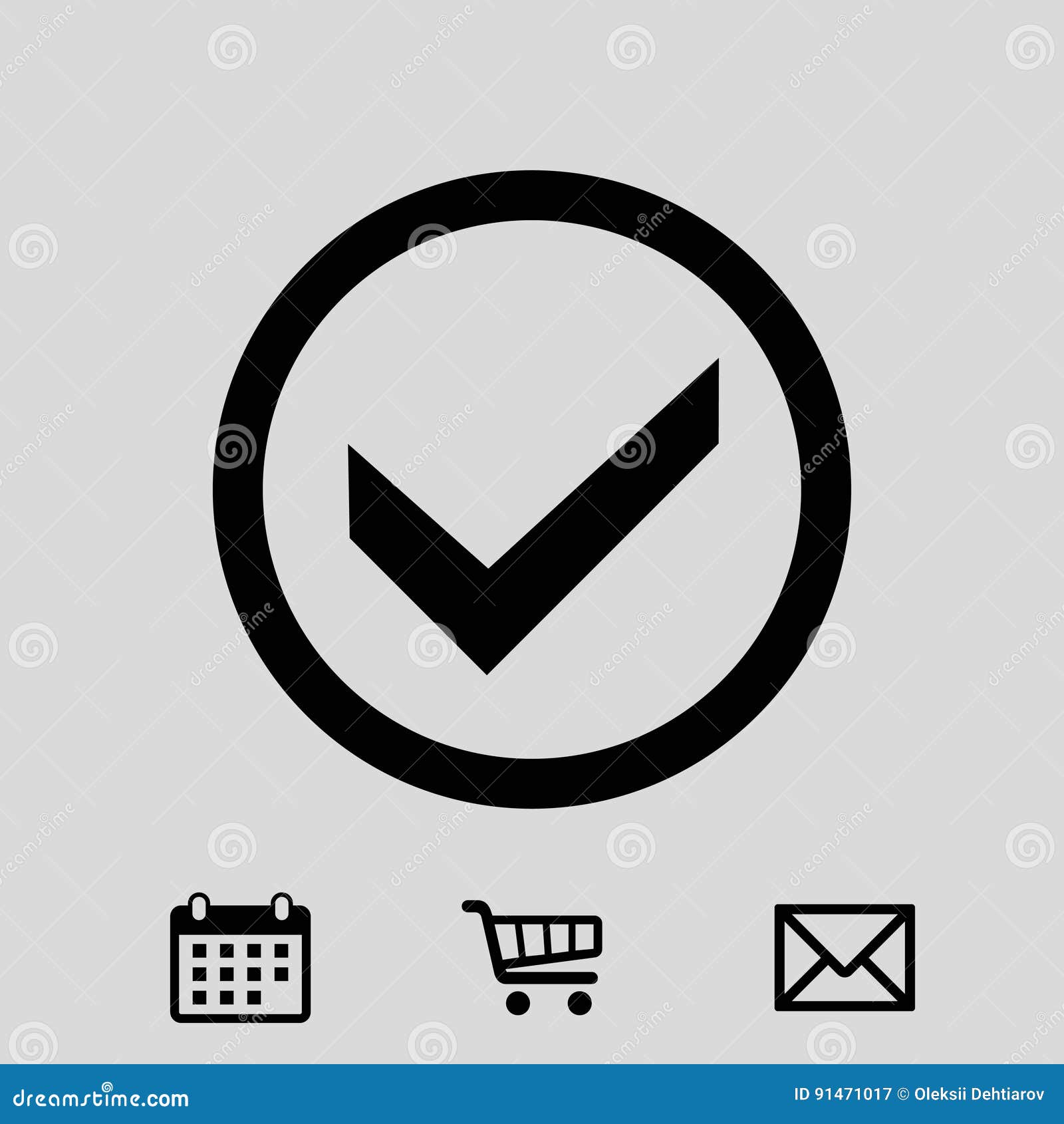 Check Icon Stock Vector Illustration Flat Design Stock Vector ...