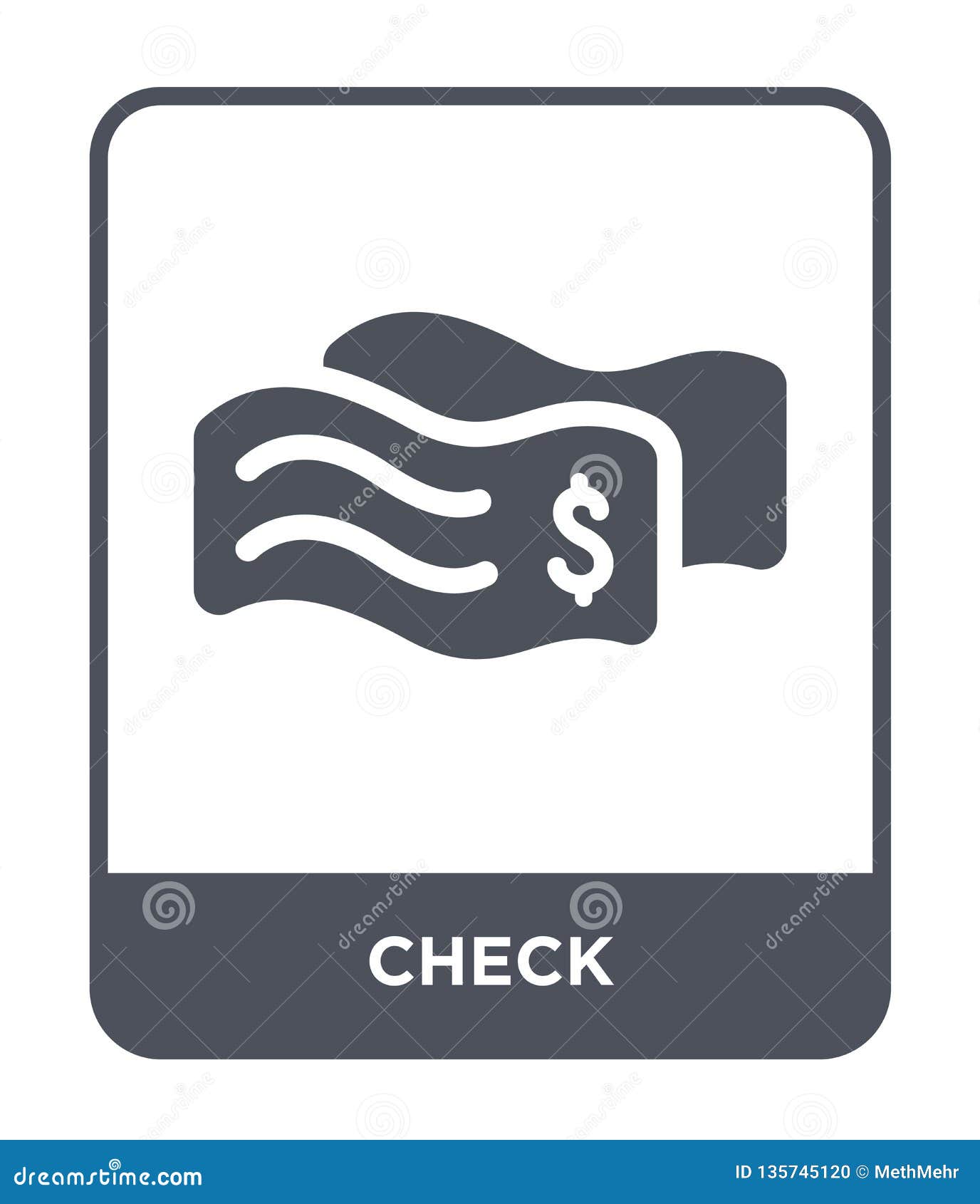 Check Icon in Trendy Design Style. Check Icon Isolated on White ...