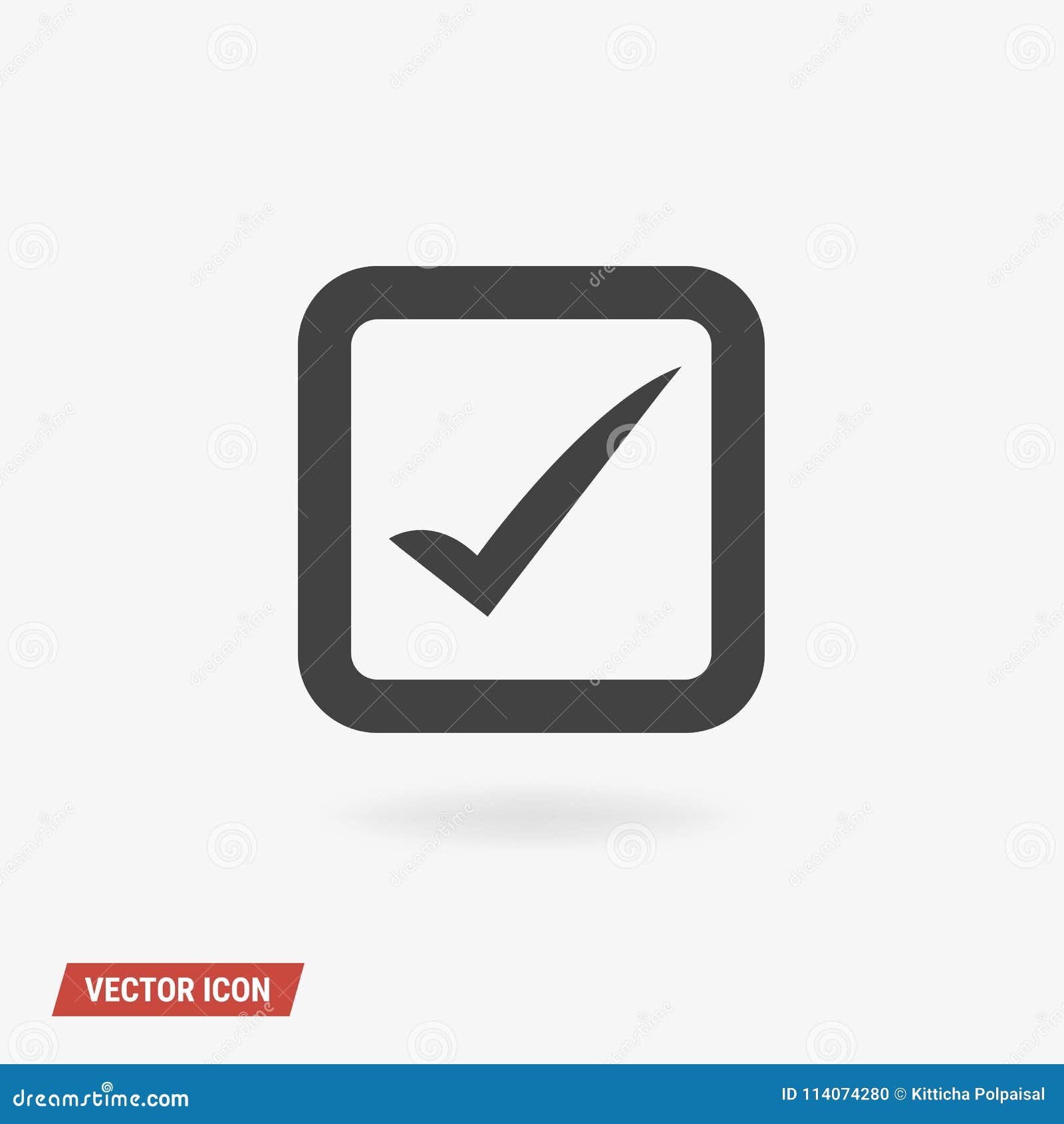 Check Icon Vector, Vector Illustion Flat Design Style. Stock Vector ...