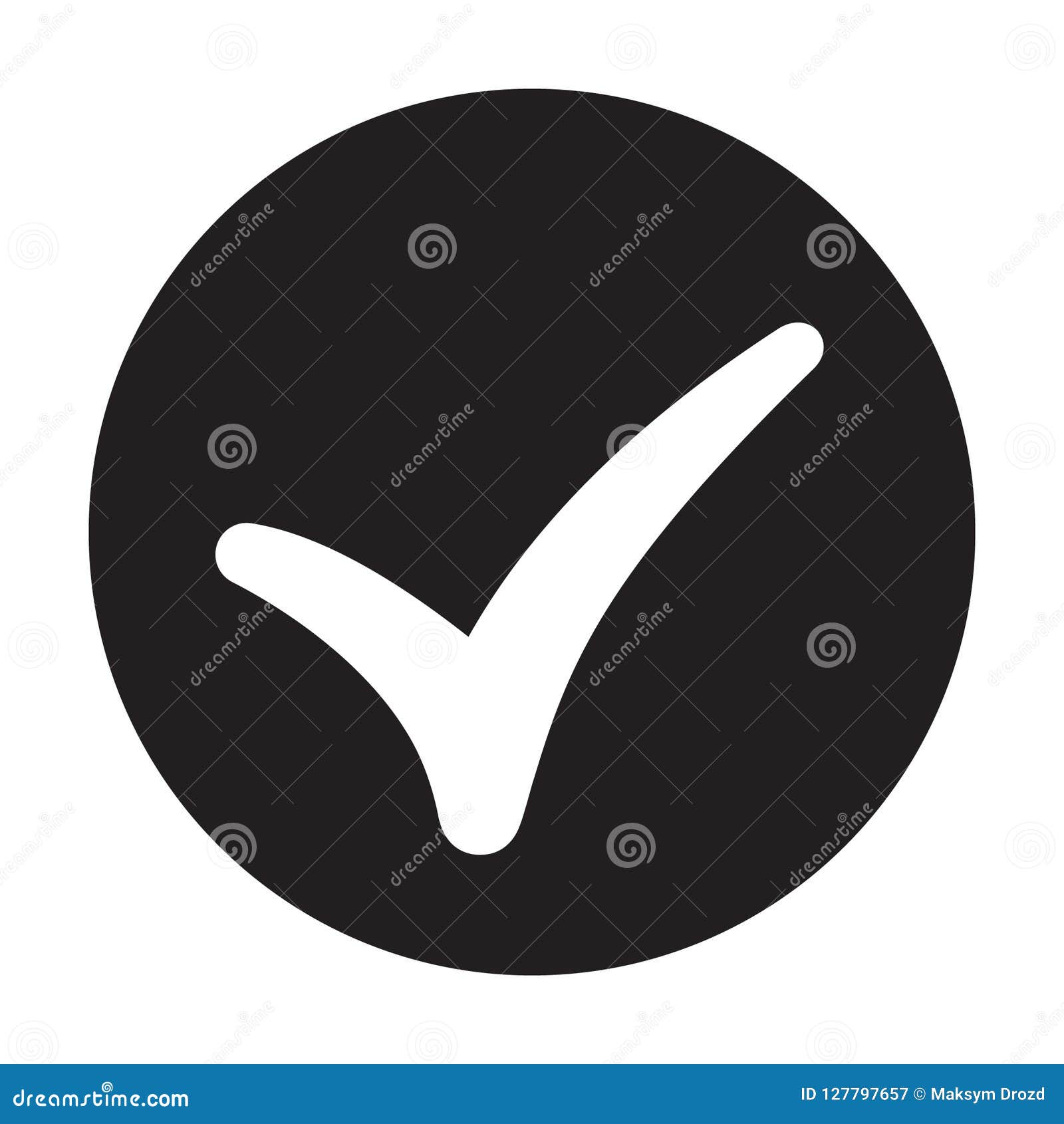 Check Icon Vector stock vector. Illustration of button - 127797657