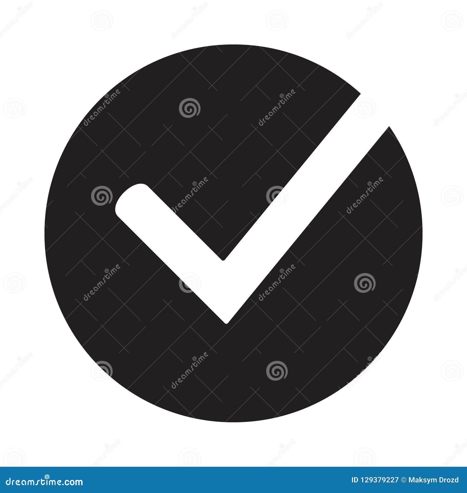 Check Icon Vector stock illustration. Illustration of button - 129379227