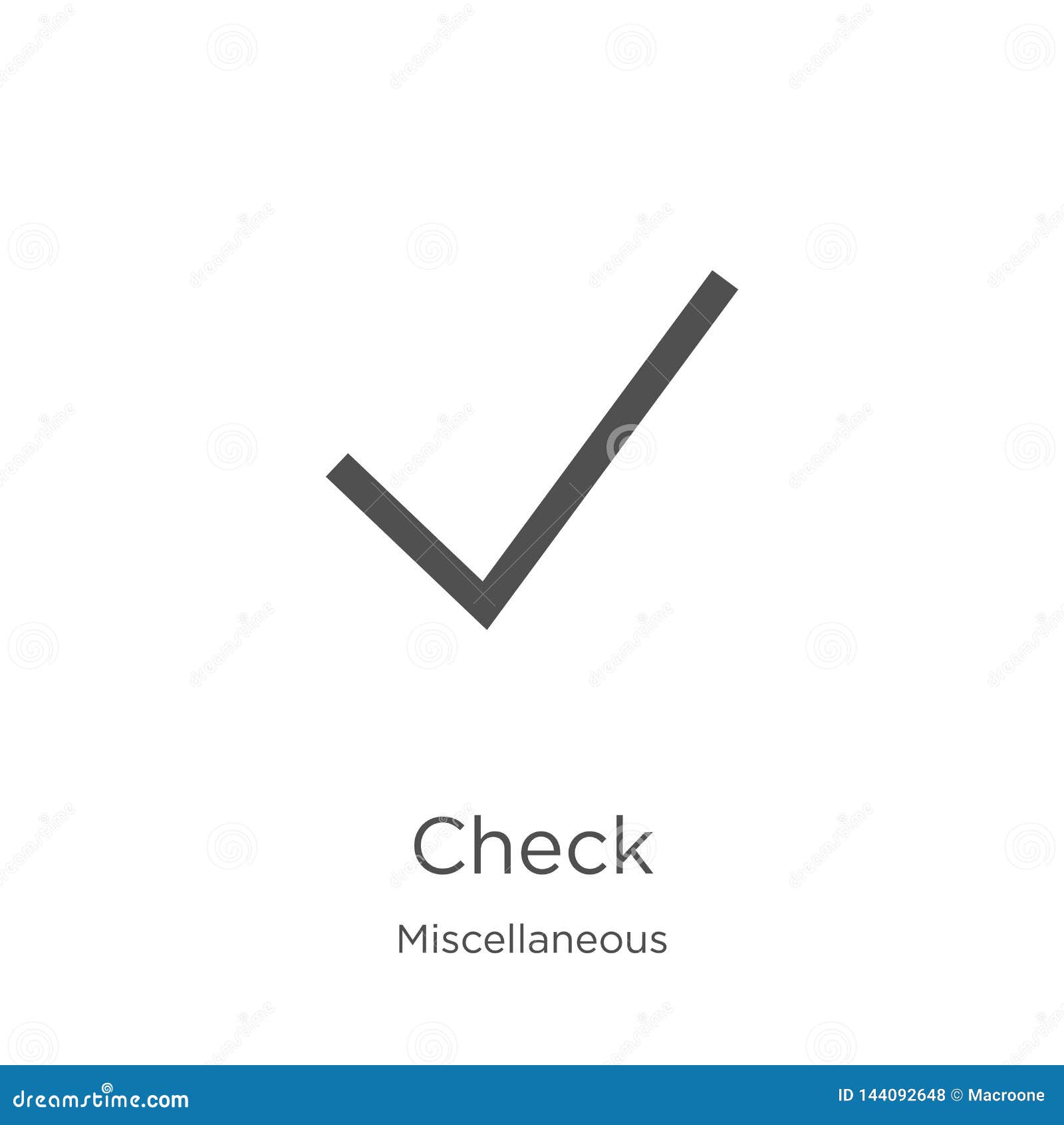 Check Icon Vector from Miscellaneous Collection. Thin Line Check ...