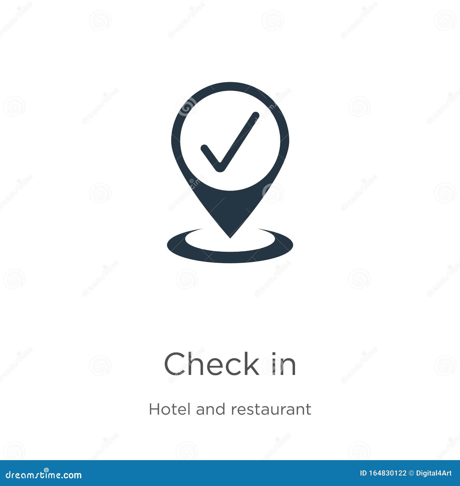 Check in Icon Vector. Trendy Flat Check in Icon from Accommodation ...