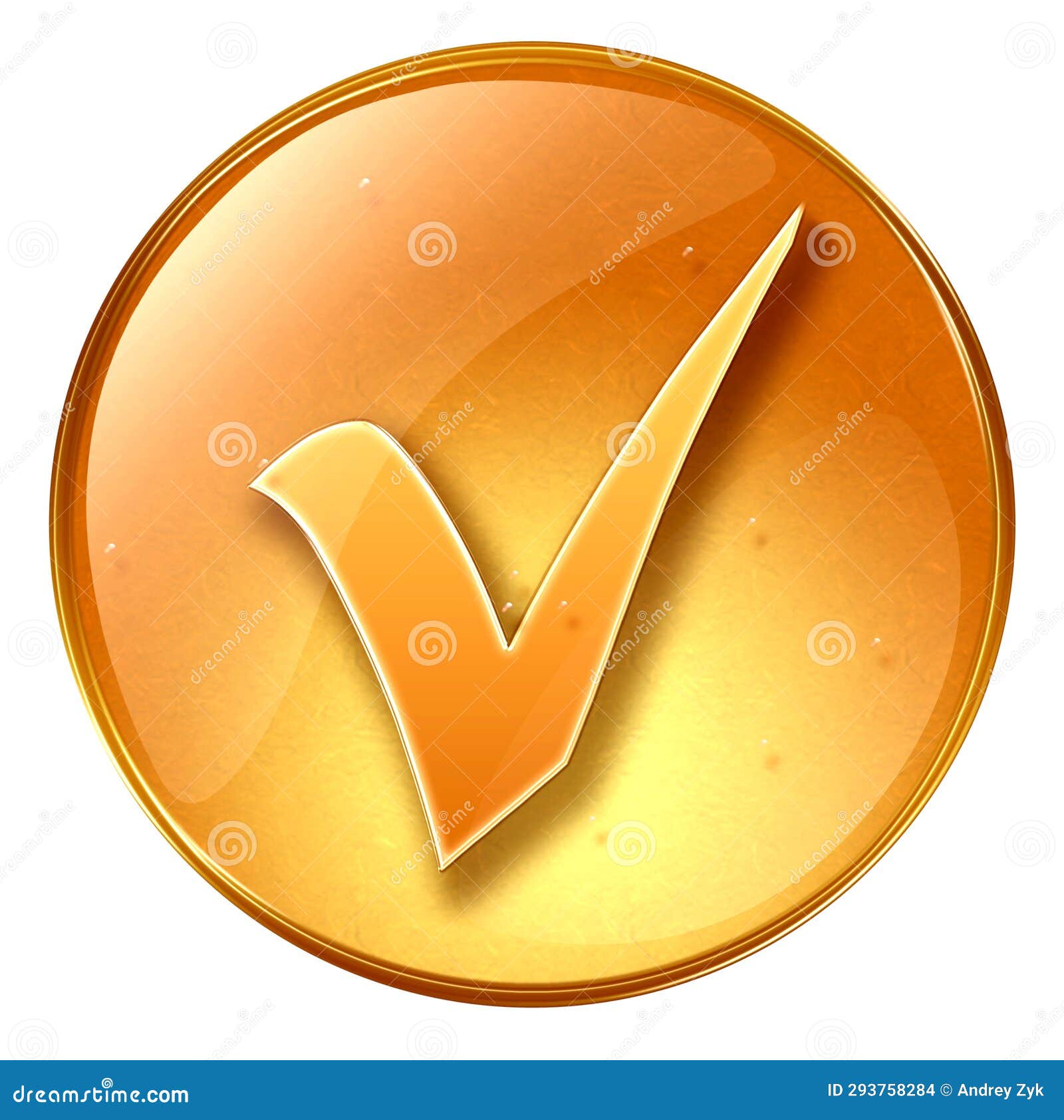 Check icon yellow stock illustration. Illustration of button - 293758284