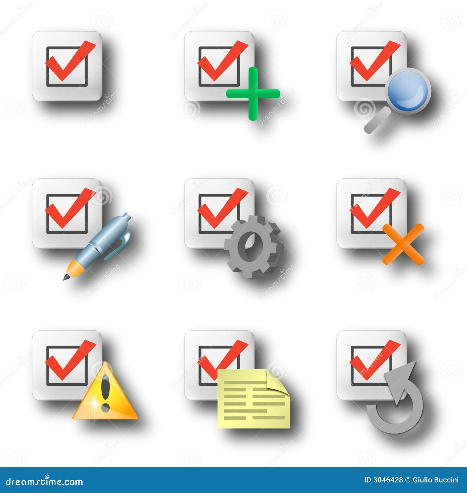 Check icons stock vector. Illustration of approved, passed - 3046428