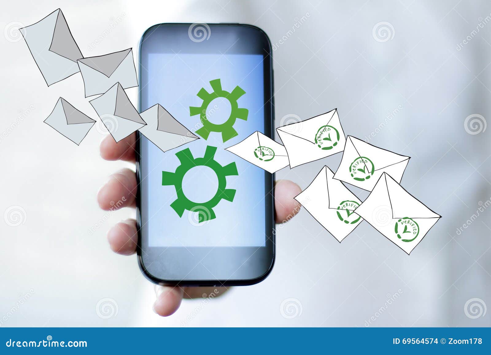 Check incoming messages stock photo. Image of internet - 69564574