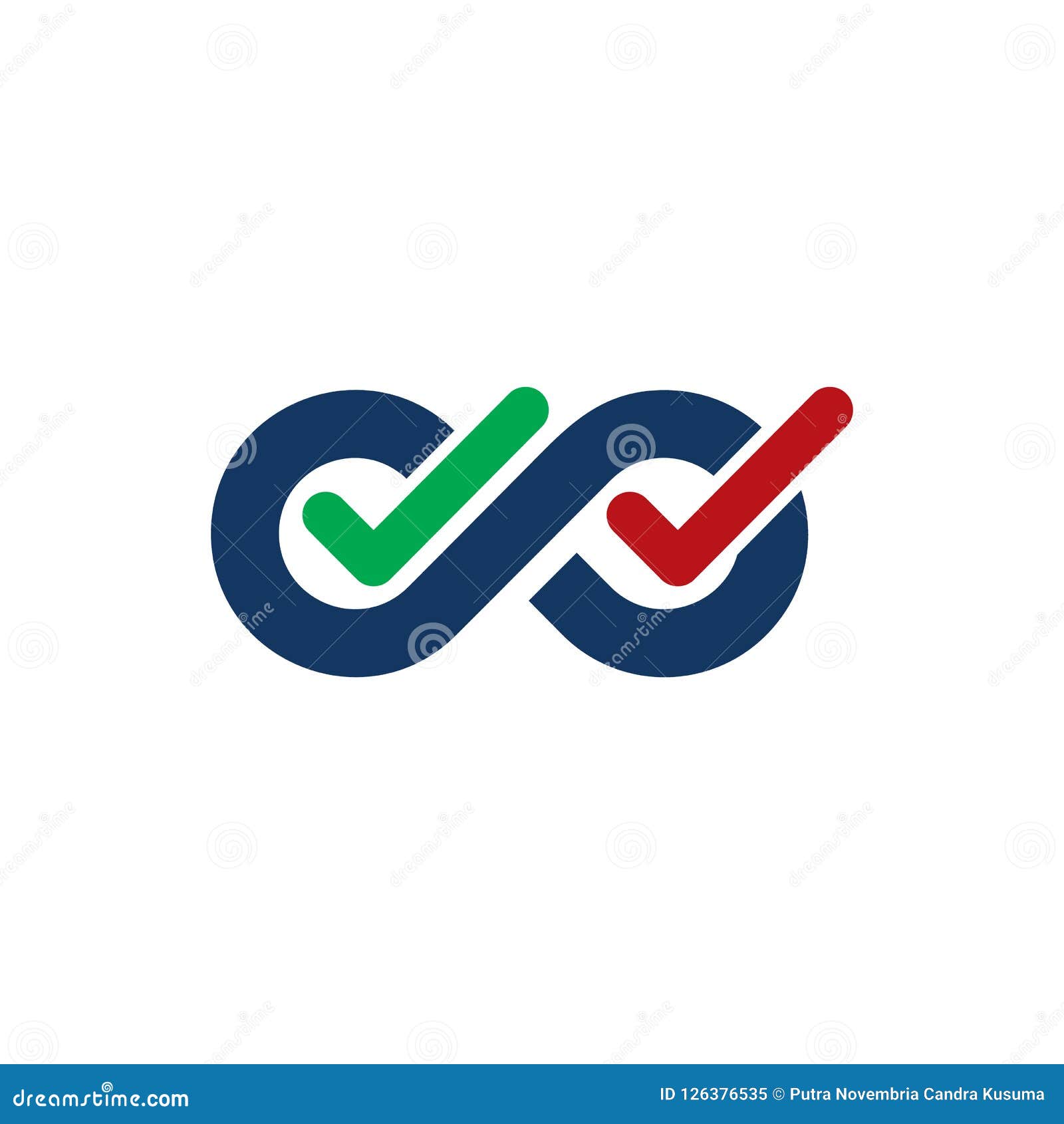 Check Infinity Head Logo Icon Design Stock Vector - Illustration of ...