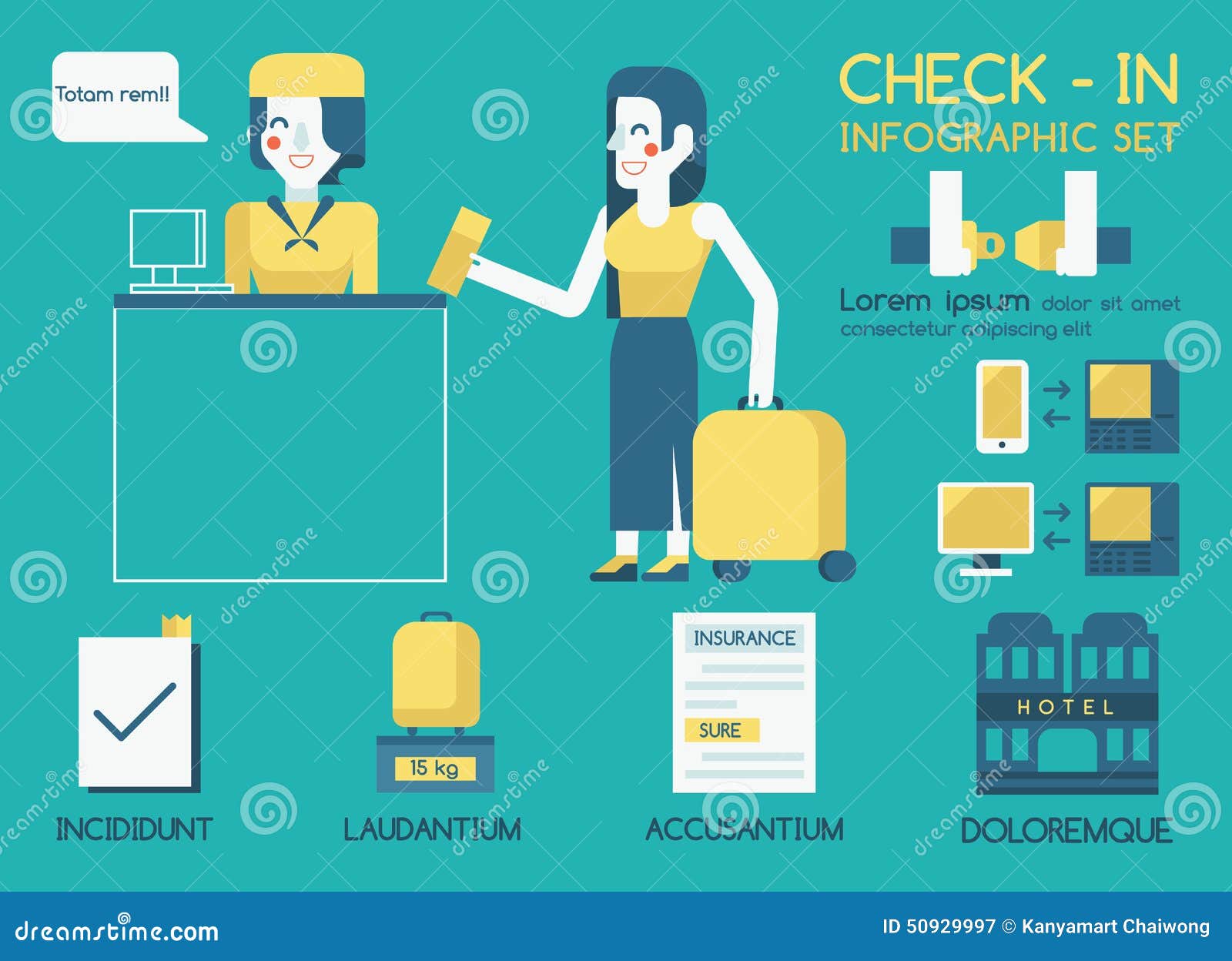 Check in Info graphic stock vector. Illustration of airport - 50929997