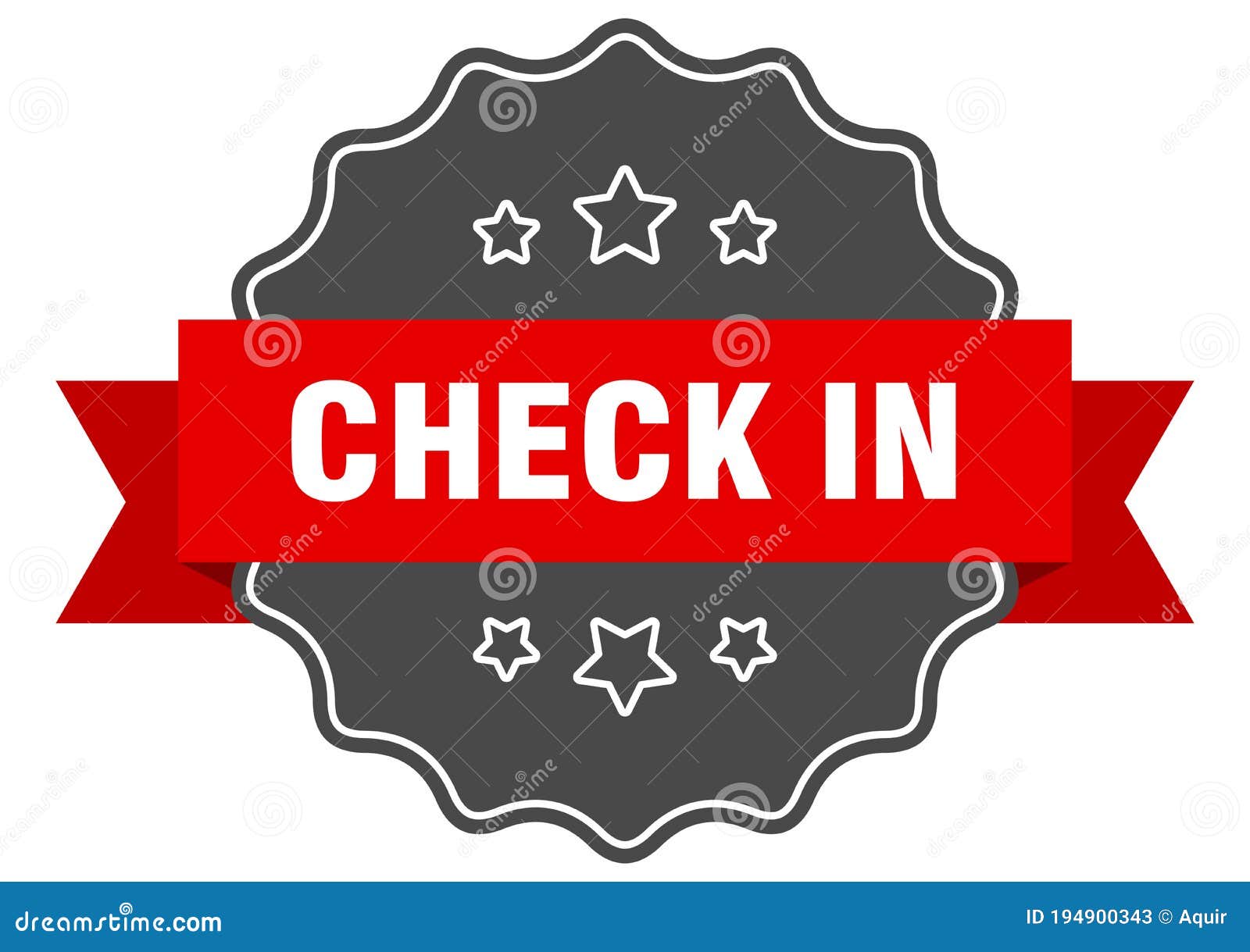 Check in Label. Check in Isolated Seal. Sticker. Sign Stock Vector ...
