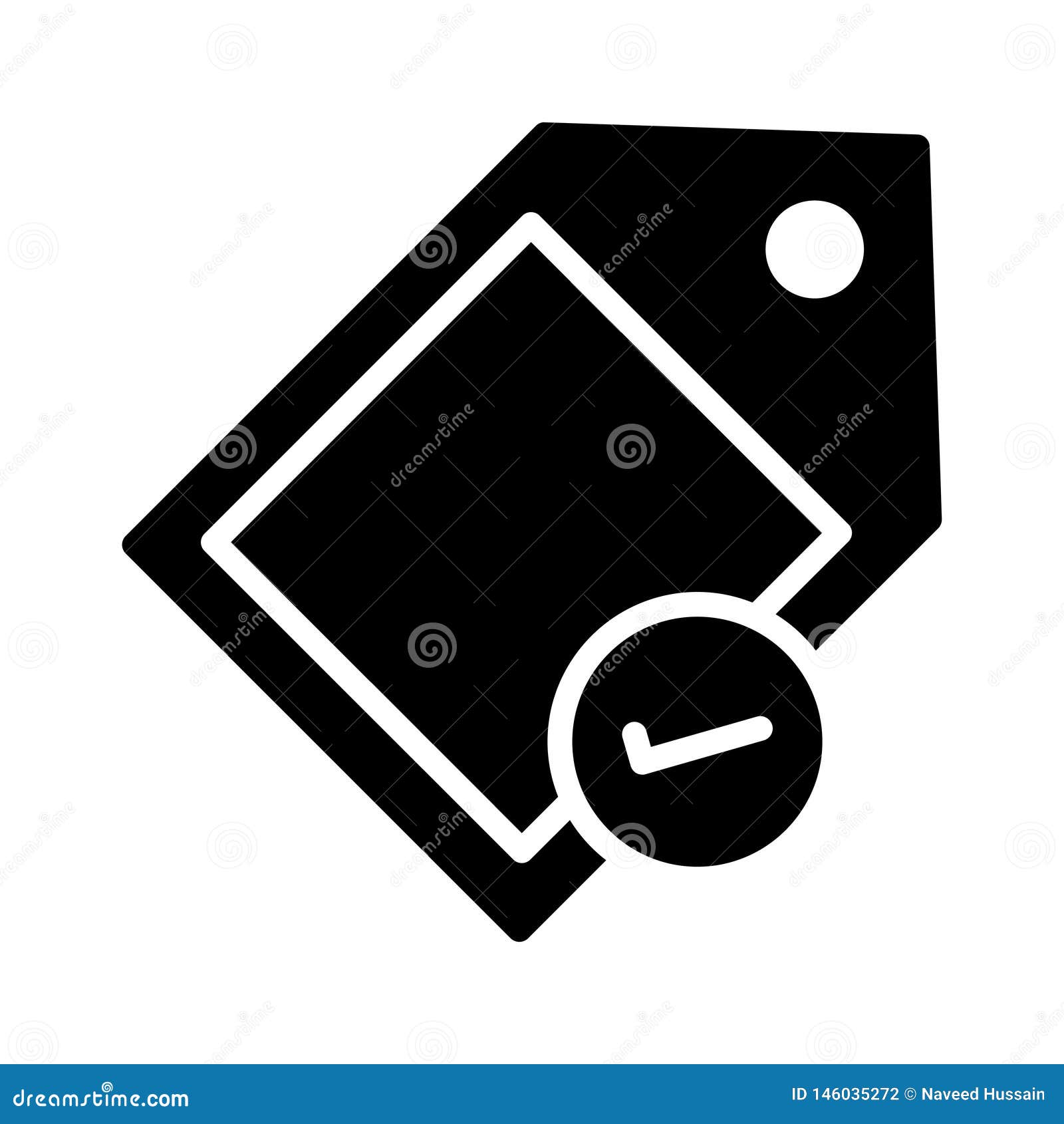 Check Label Glyph Flat Vector Icon Stock Vector - Illustration of ...