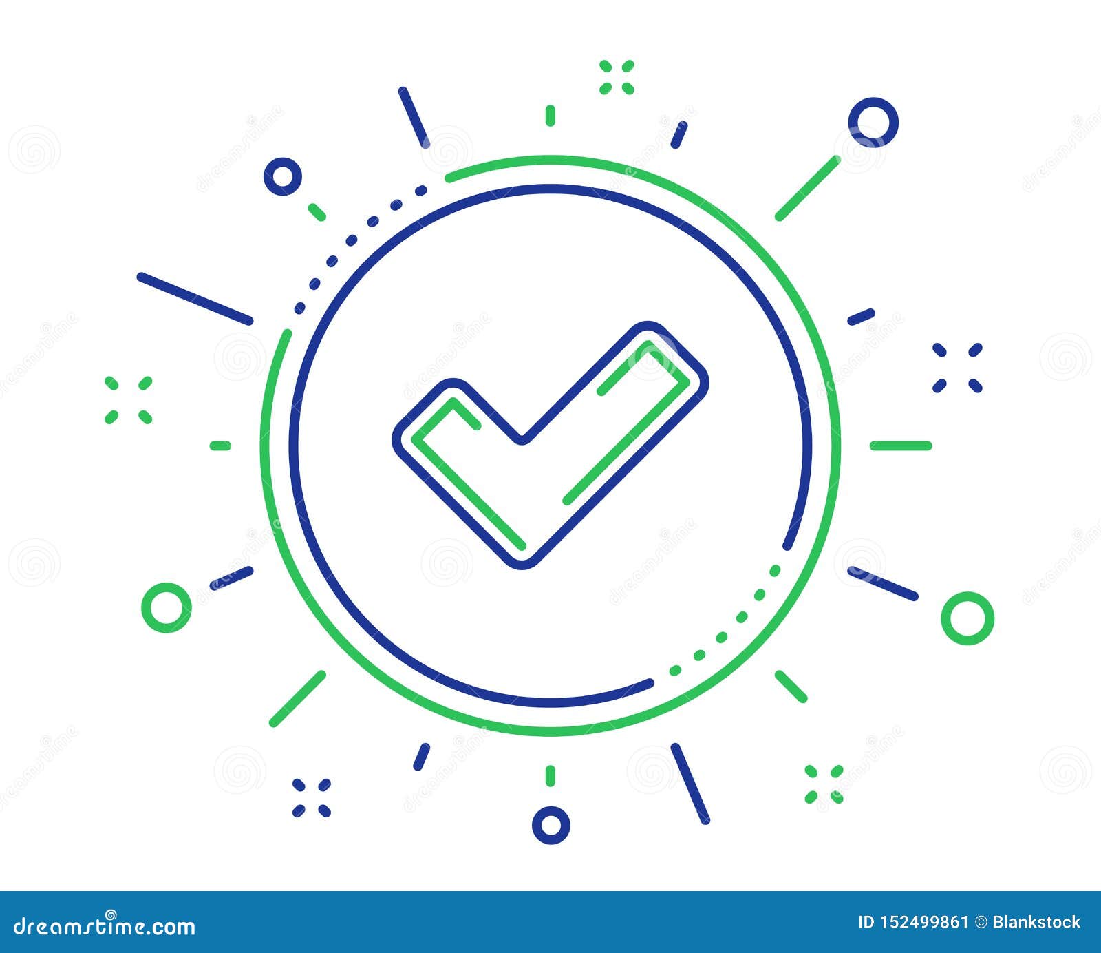 Check Line Icon. Approved Tick Sign. Vector Stock Vector - Illustration ...