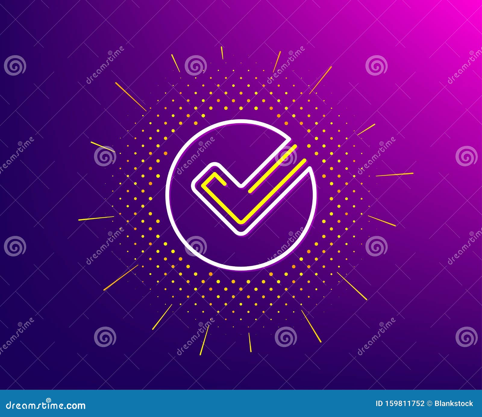 Check Line Icon. Approved Tick Sign. Vector Stock Vector - Illustration ...