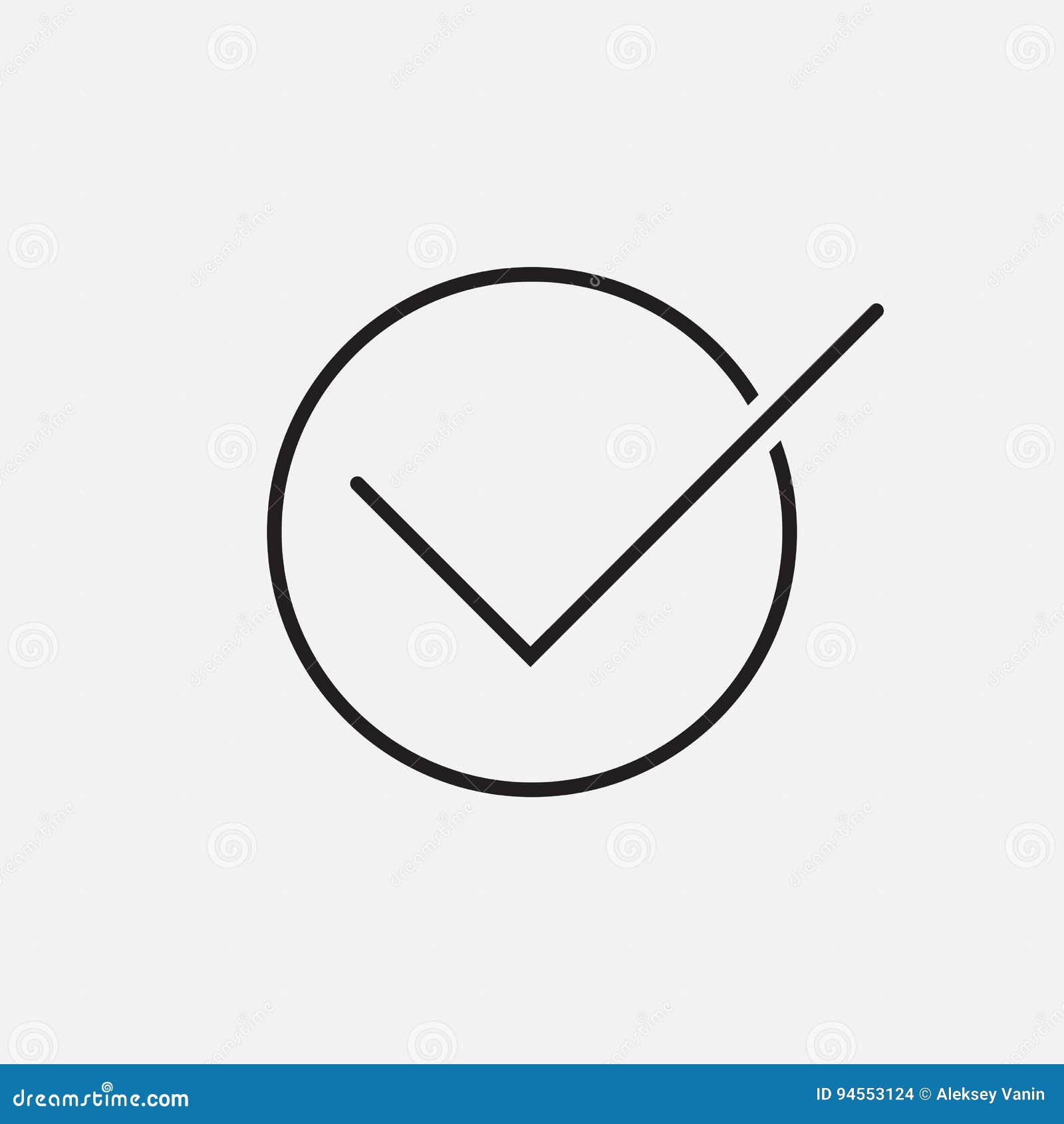 Check Line Icon, Outline Vector Logo Illustration Stock Vector ...