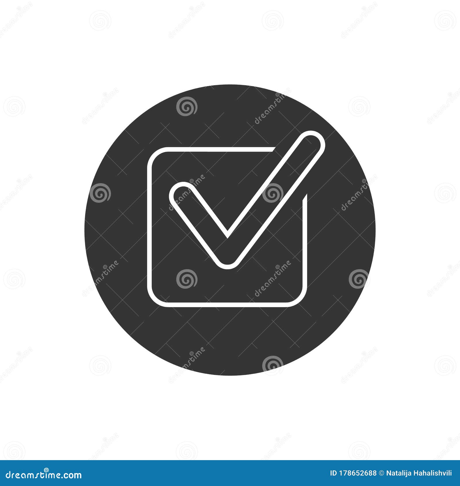 Check Line Icon on White. Vector Modern Flat Style Stock Vector ...