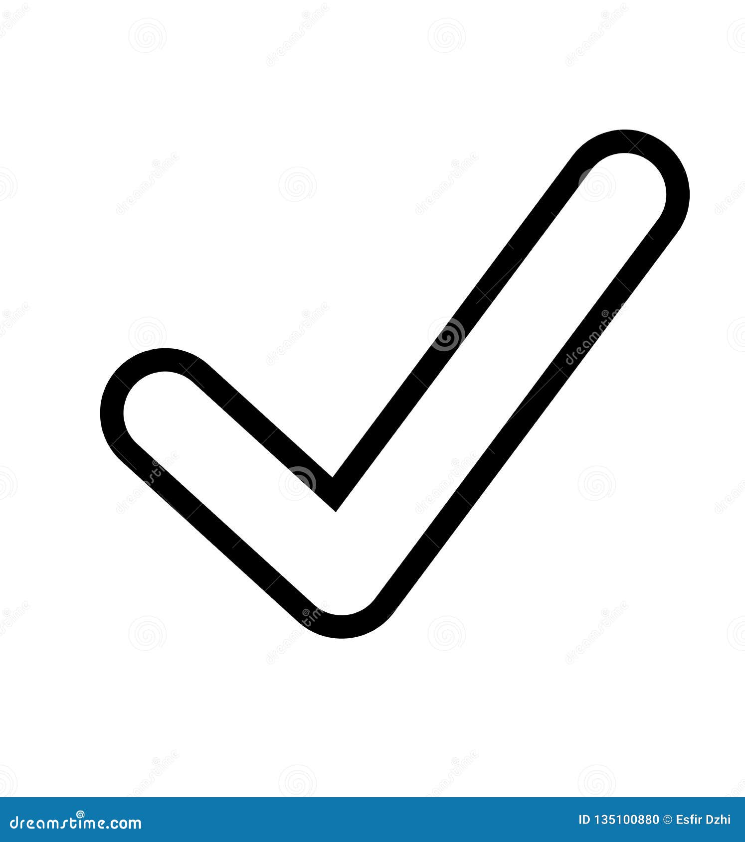 Check Line Mark Icon Vector Isolated on White Stock Vector ...