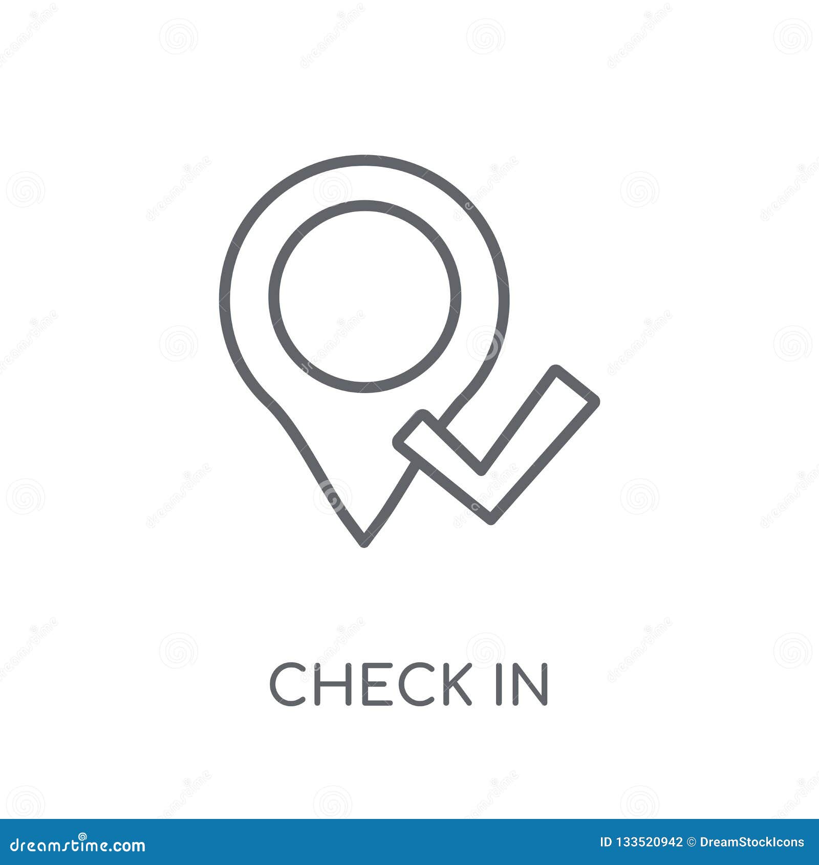 Check in Linear Icon. Modern Outline Check in Logo Concept on Wh Stock ...